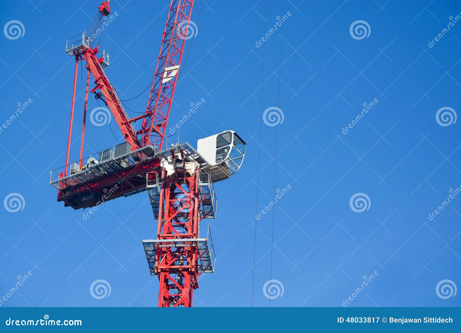 Red construction crane stock image. Image of equipment - 48033817