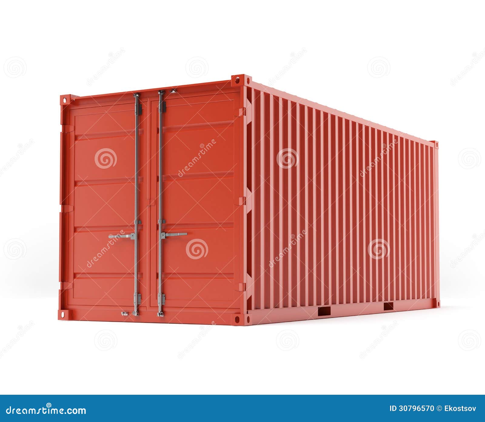 Red container stock illustration. Illustration of delivery - 30796570