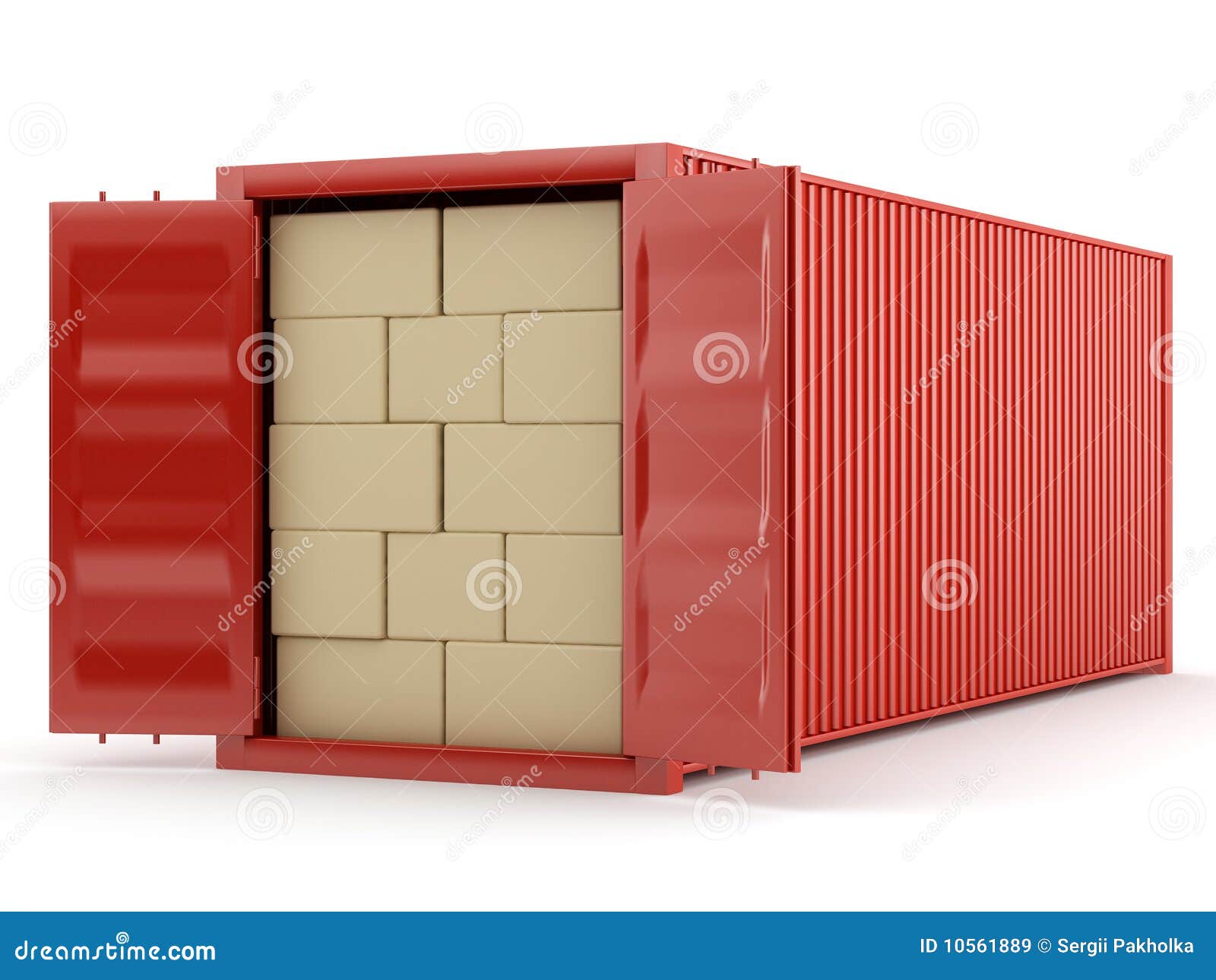 Red Container Packed Boxes Stock Illustrations – 28 Red Container ...