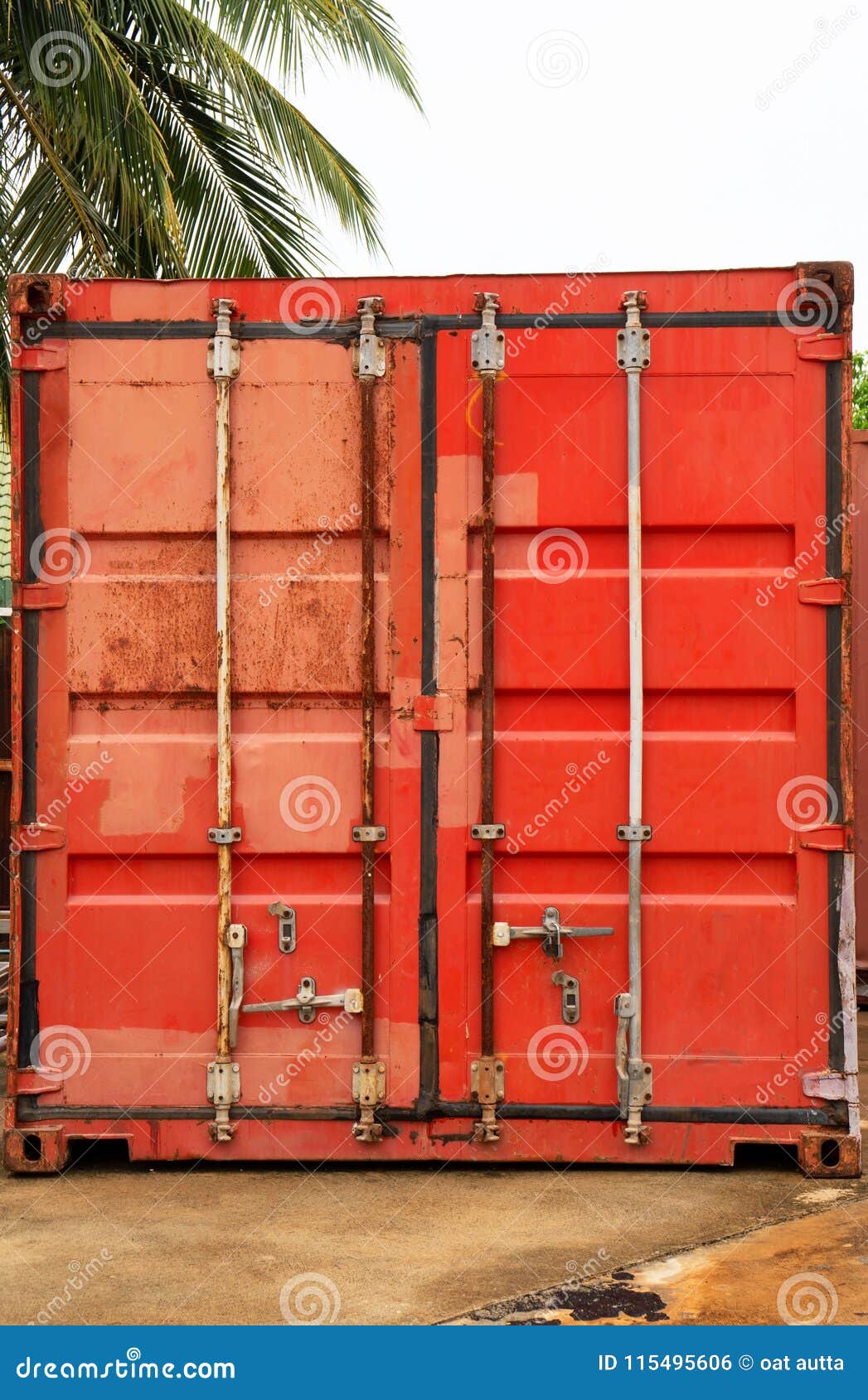 Red Container Shipping for Logistic Import Export Business and ...