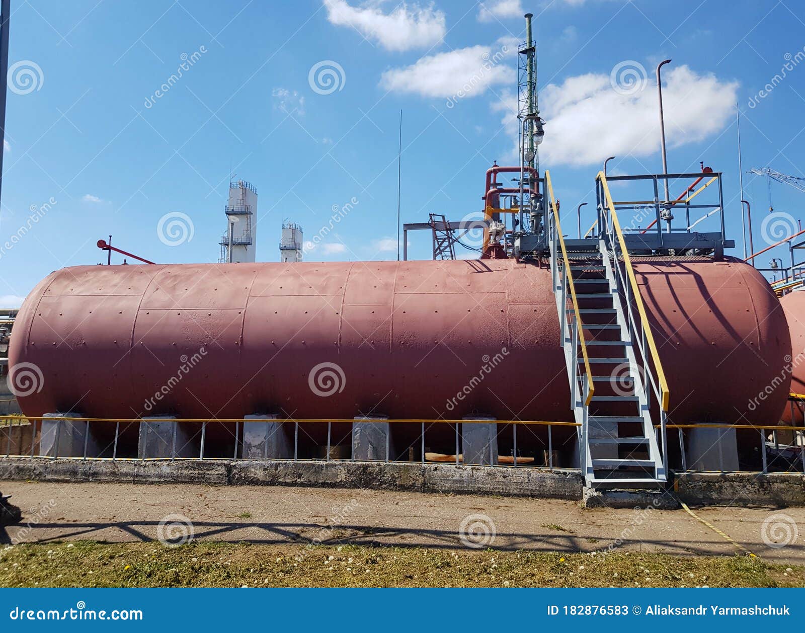 The Red Container for the Storage of Flammable Liquids Stock Image ...