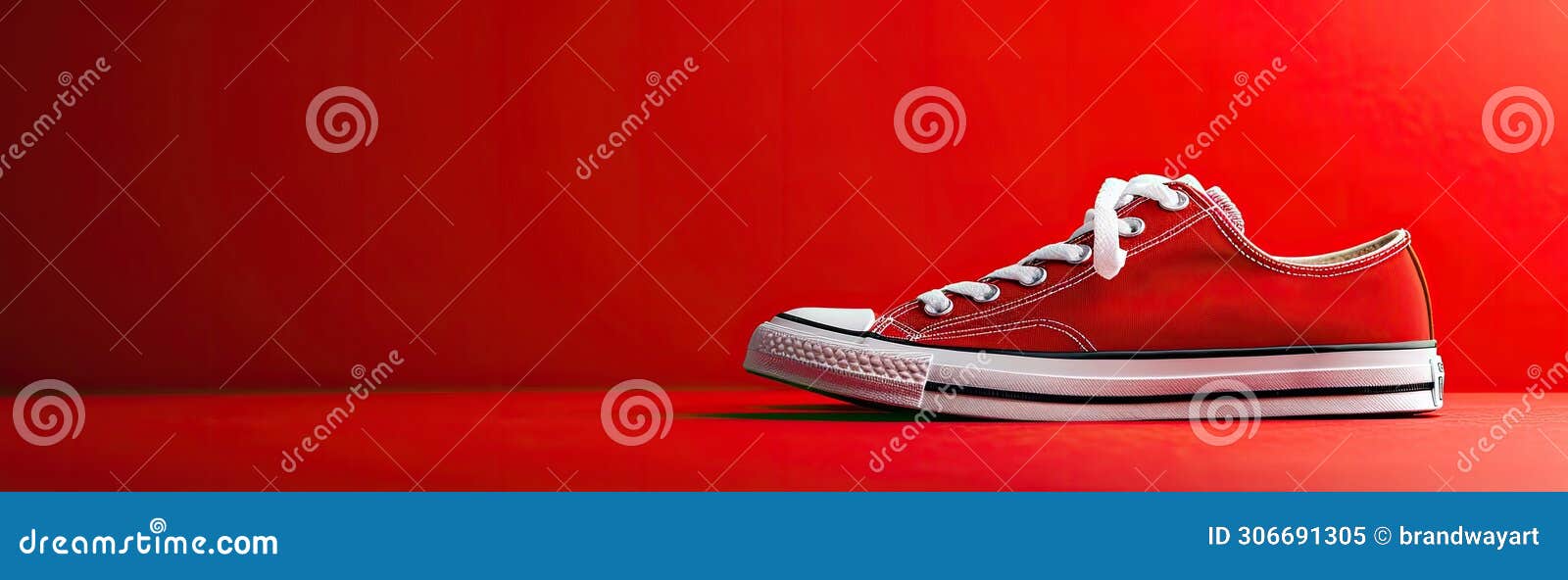 Red Converse Sneakers On Red Background Royalty-Free Stock Image ...