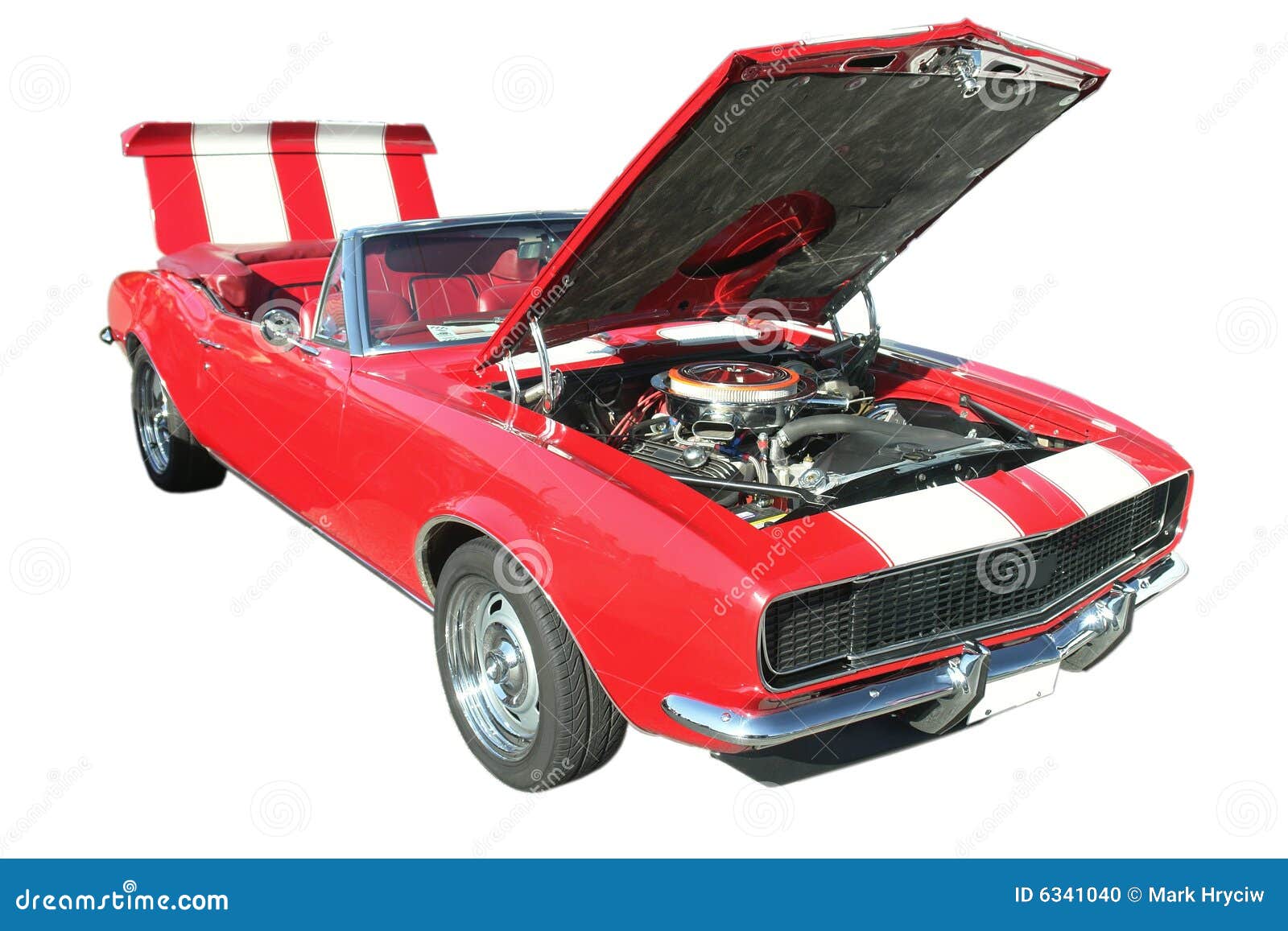 Red Convertible Car Isolated Stock Photo - Image of super, show: 6341040