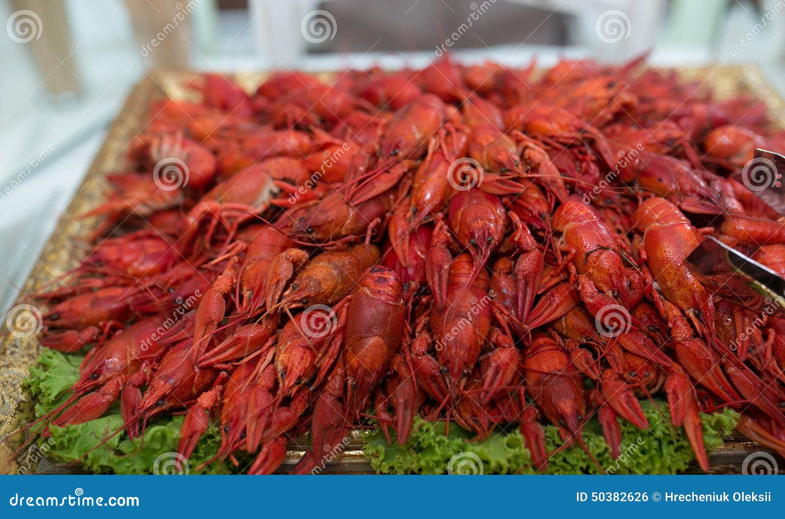 Red cooked crayfish stock photo. Image of dinner, lemon - 50382626