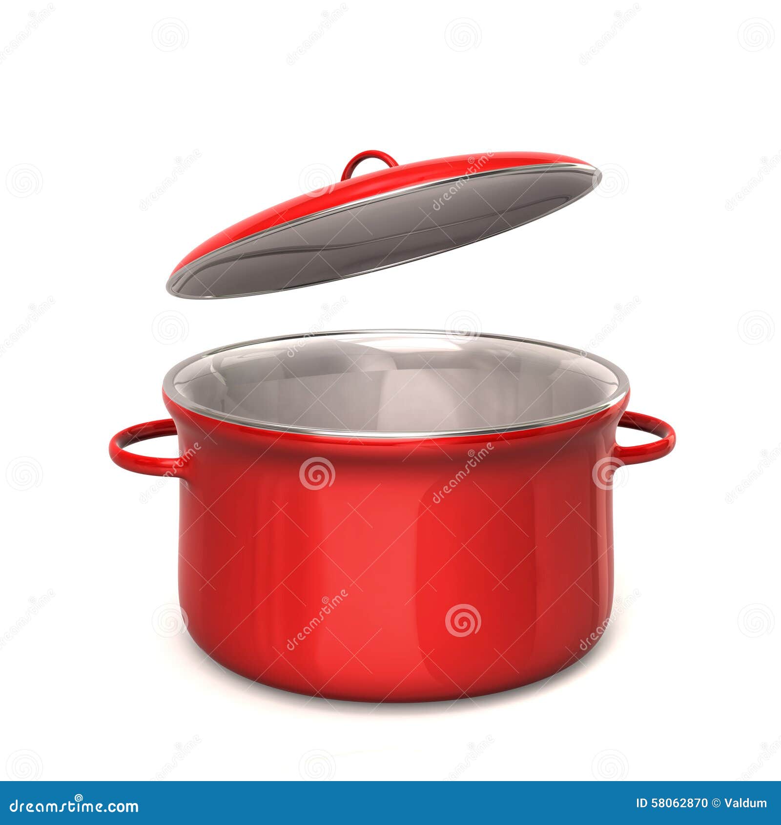 Red cooking pot stock illustration. Illustration of cooker - 58062870