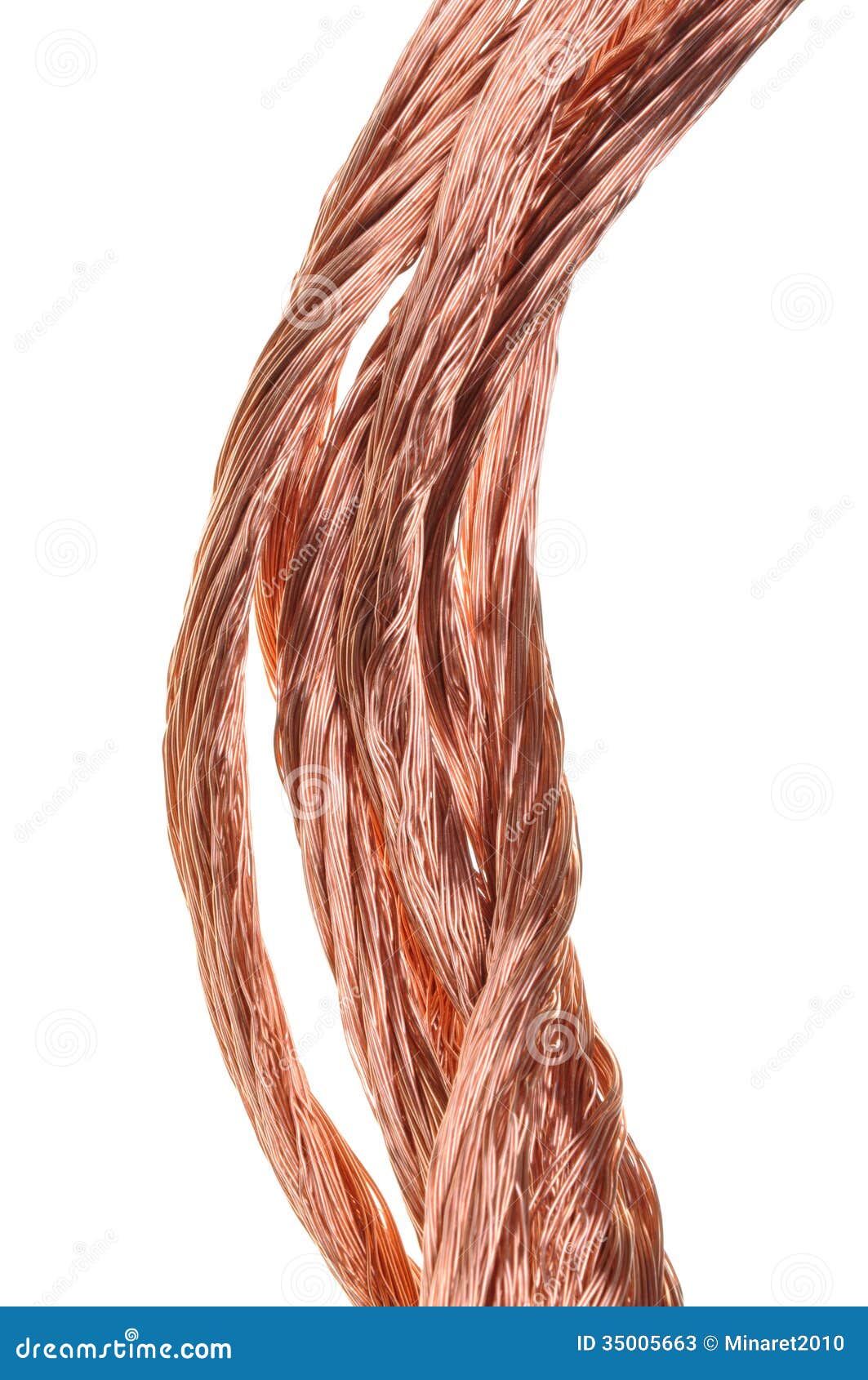Red Copper Wire Component for Industry Stock Image - Image of artery ...