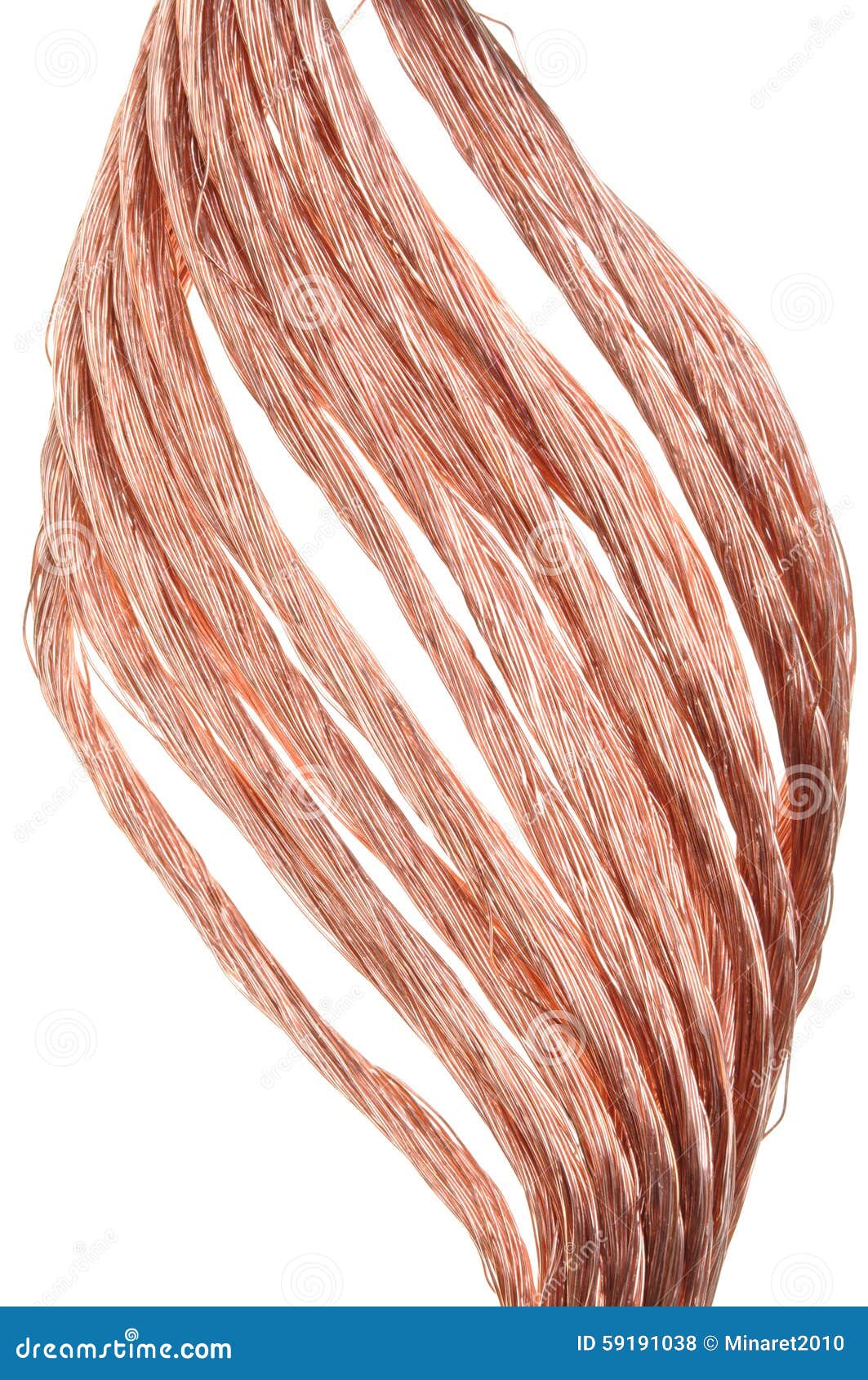 Red copper wire stock photo. Image of isolated, expensive - 59191038