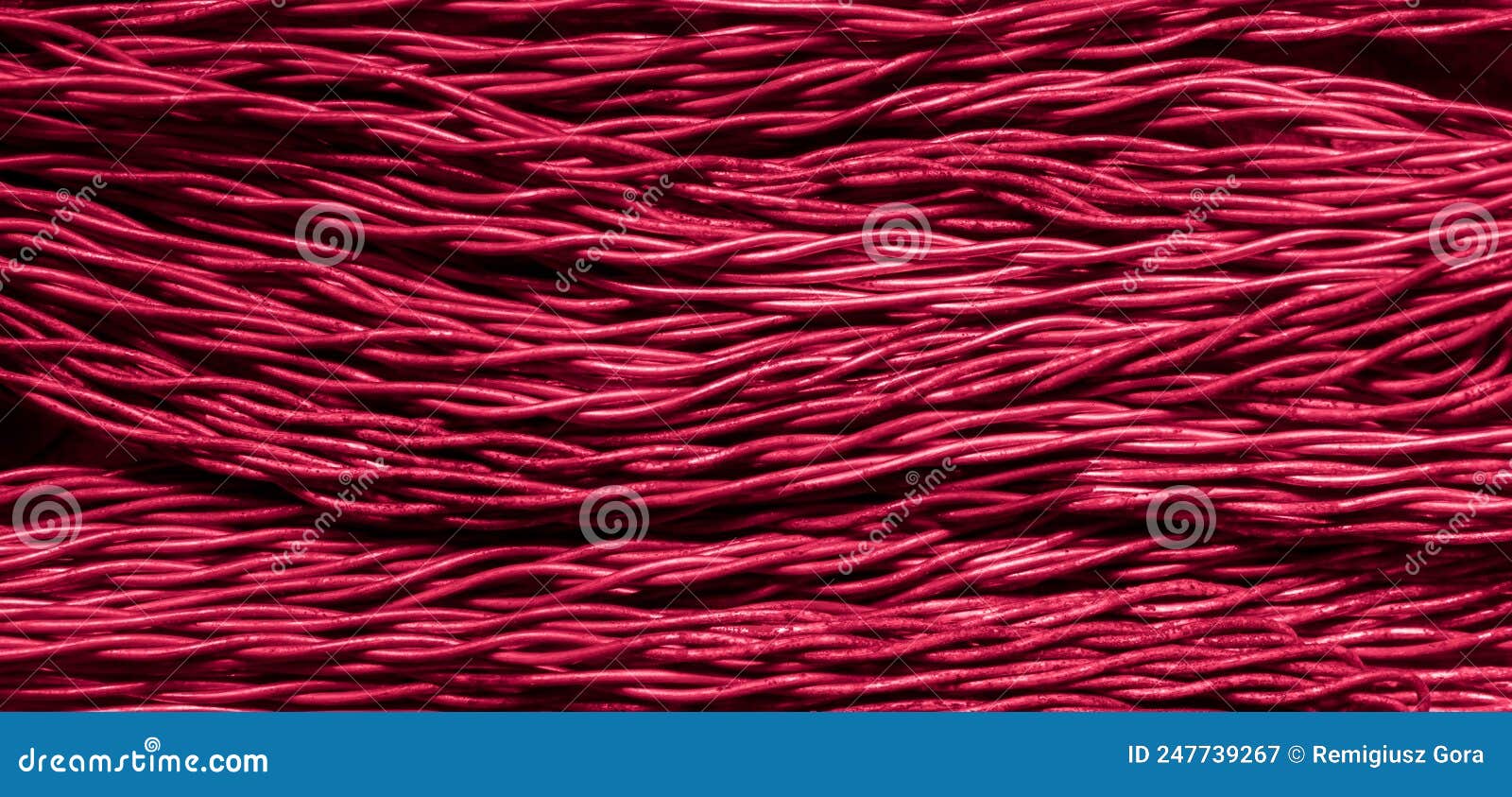 Red Copper Wires. Background or Texture Stock Image - Image of dark ...