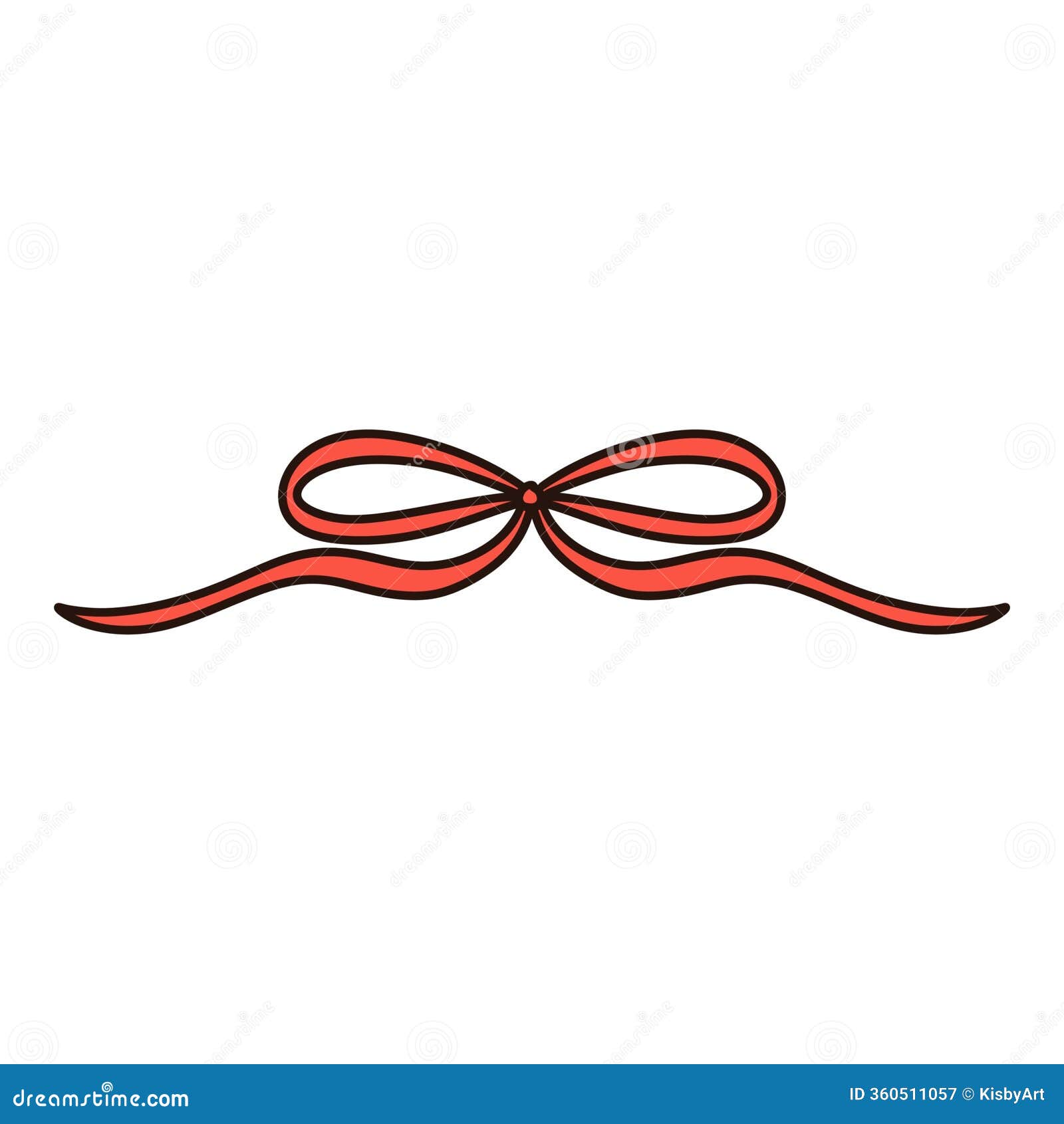 Red Coquette Ribbon Bow Illustration Stock Illustration - Illustration ...