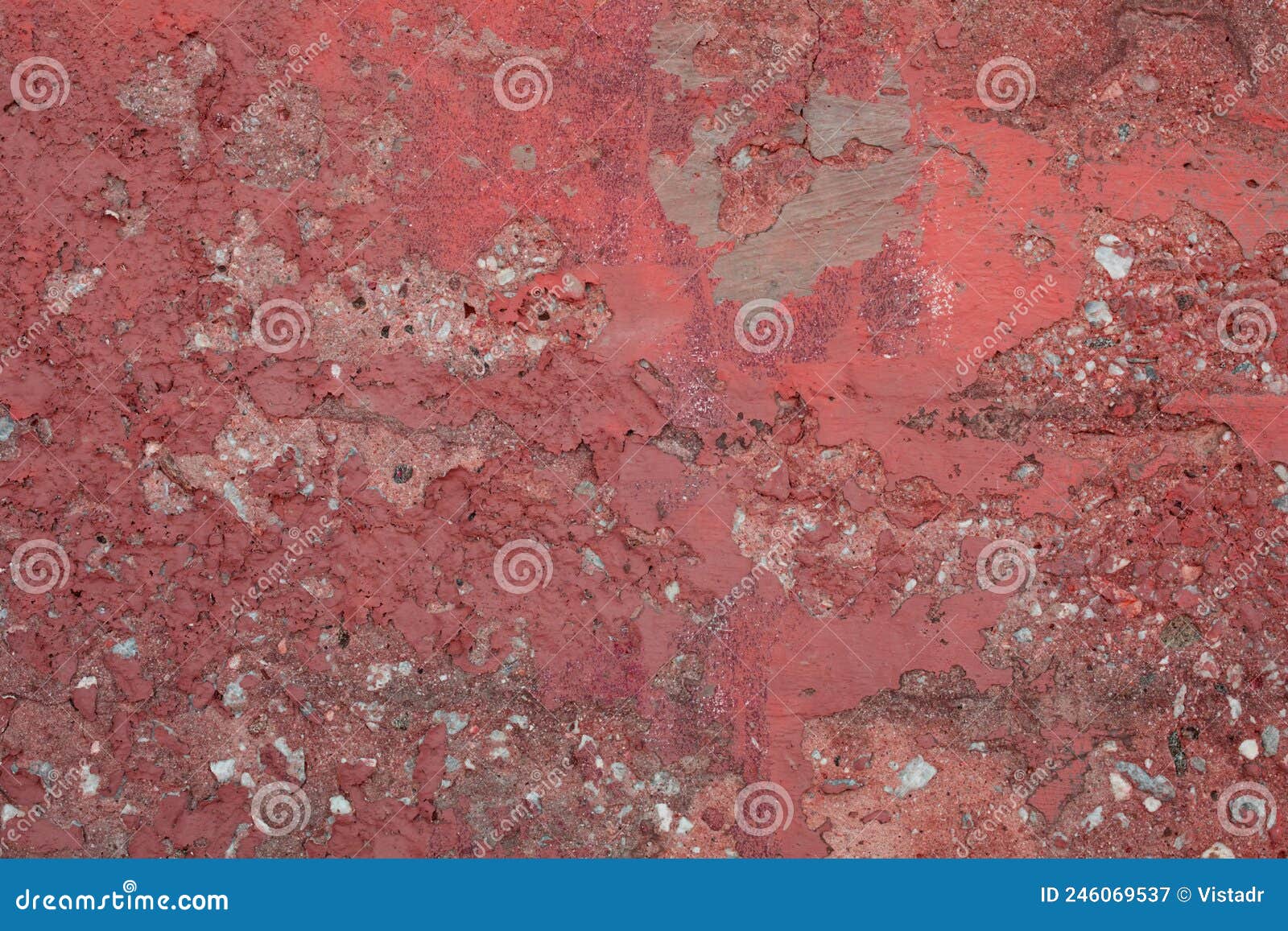 Red Coral Painted Concrete Wall Texture Stock Image - Image of stained ...