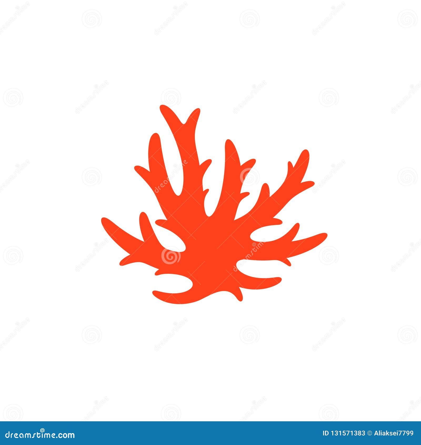 Red Coral. Vector Illustration Stock Vector - Illustration of coral ...