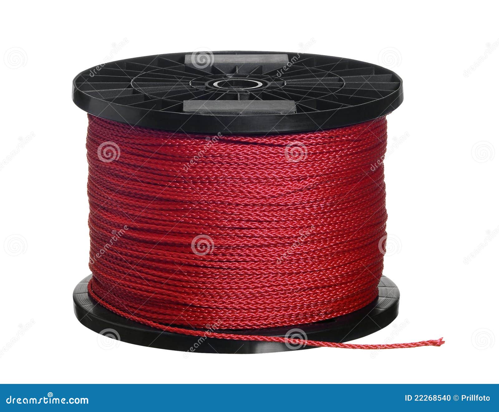 Red cord on black coil stock photo. Image of single, connection - 22268540