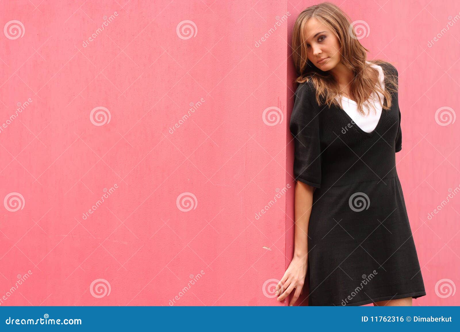 Red corner stock photo. Image of female, space, portrait - 11762316