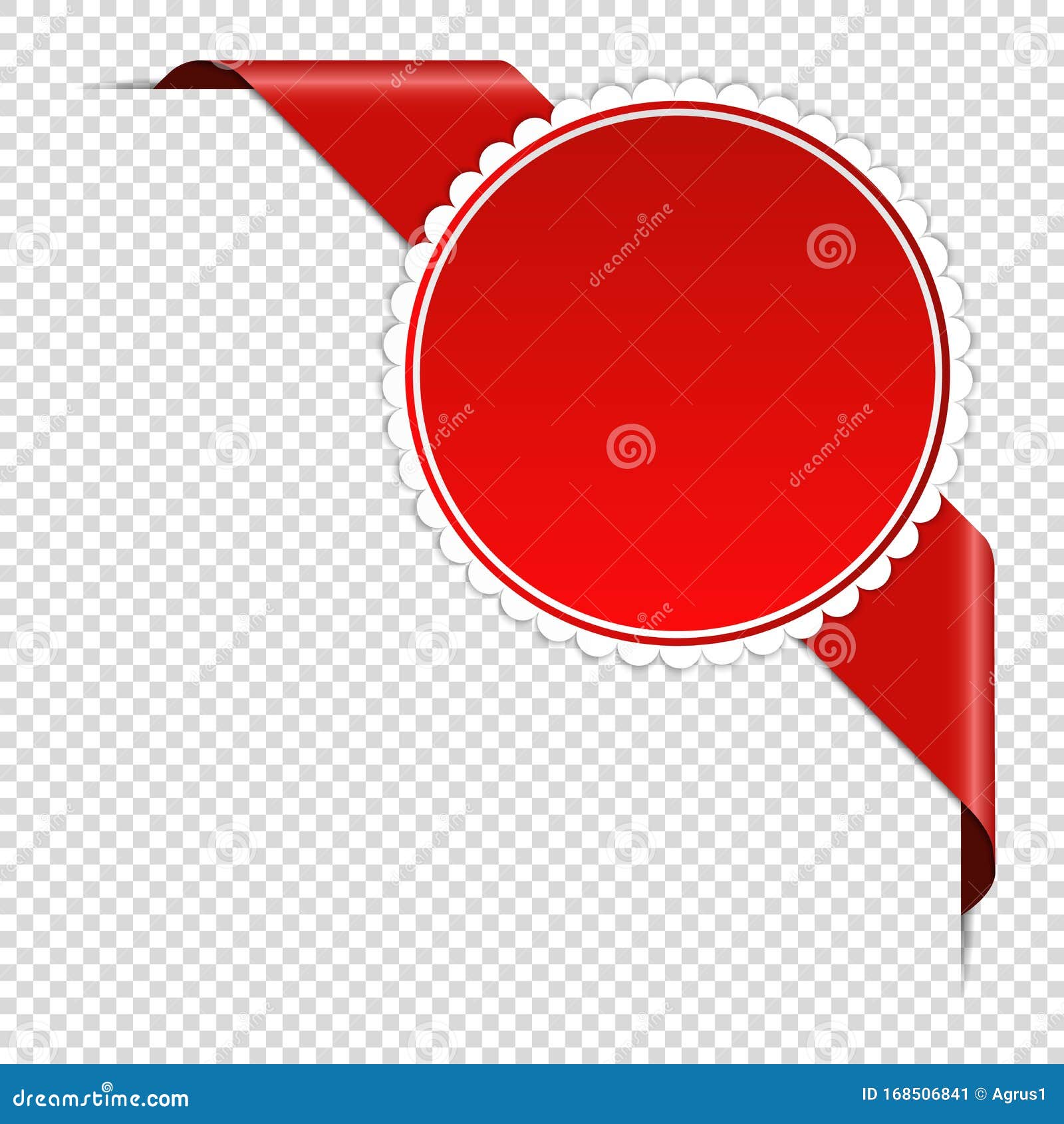 Red Corner Banner on Transparent Background Stock Vector - Illustration ...