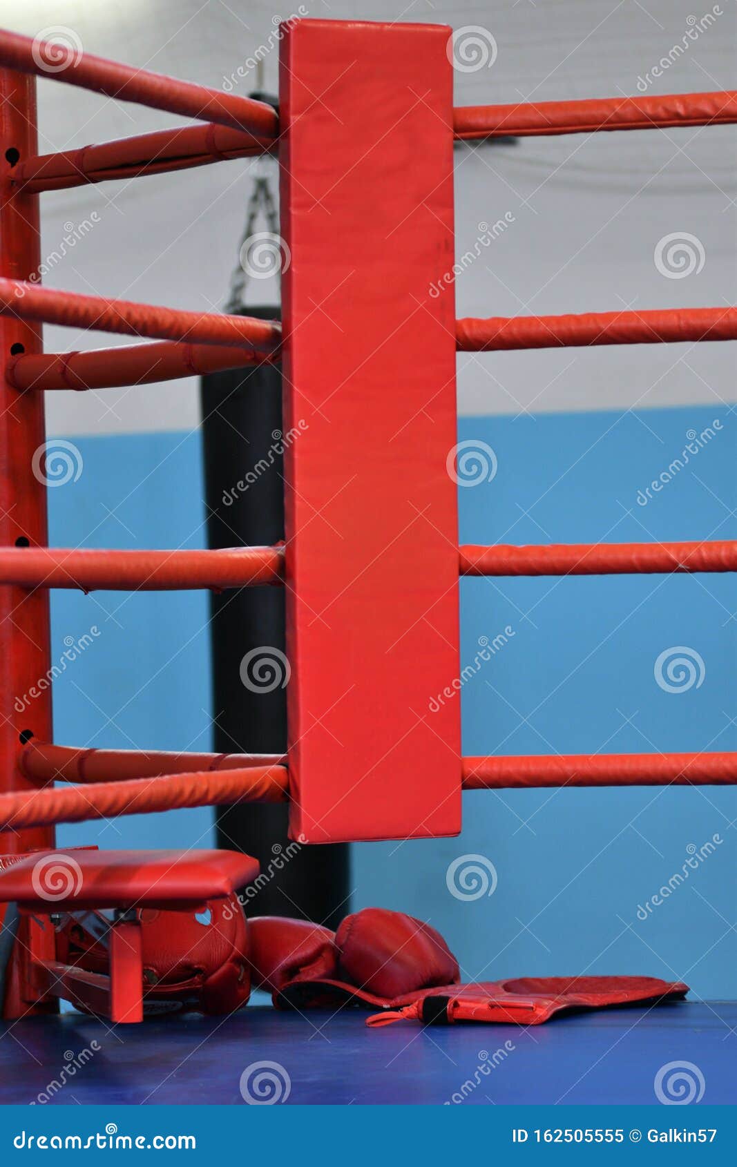 Empty Boxing Ring Corner