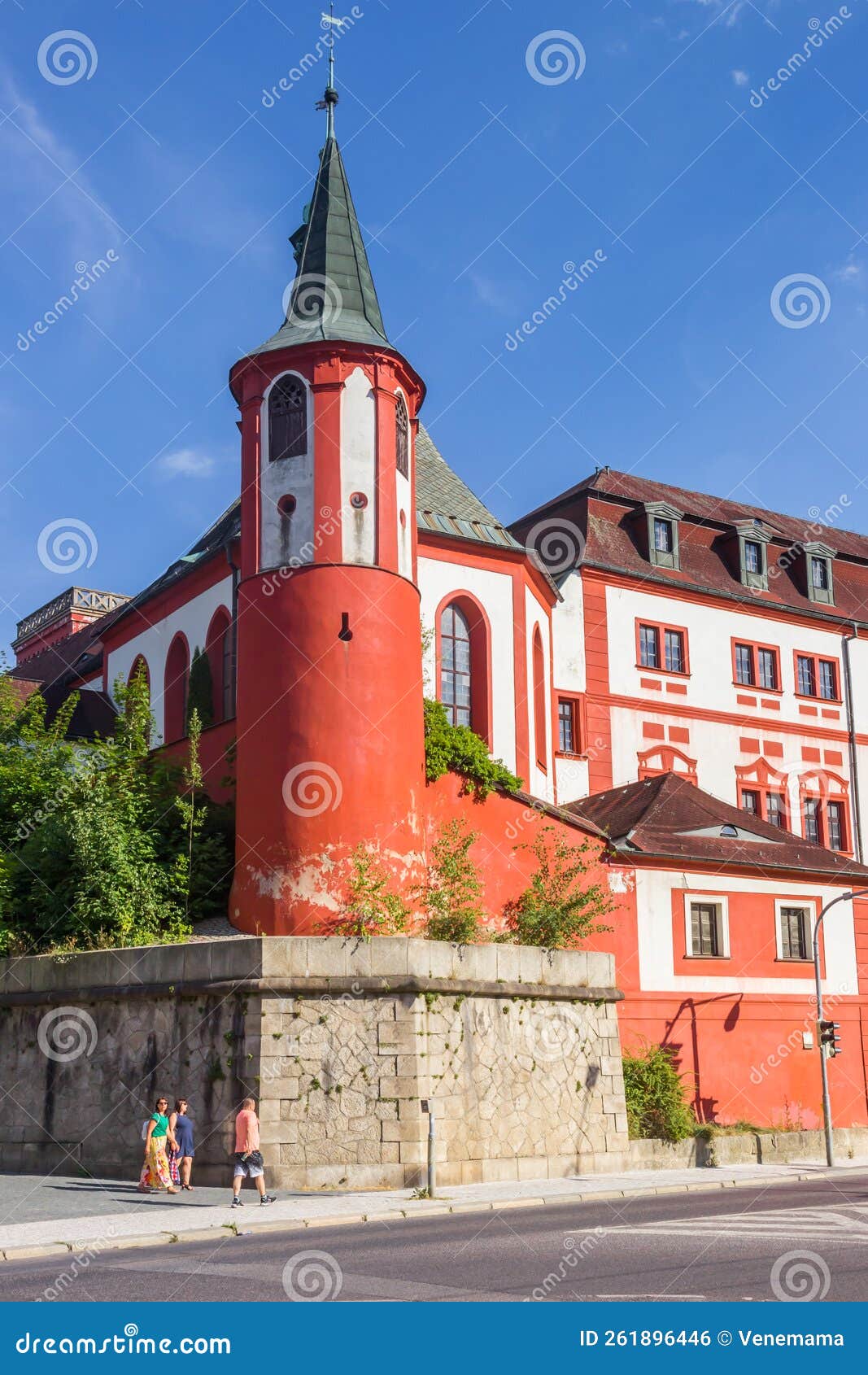 Red Corner Tower of the Castle in Liberec Editorial Photo - Image of ...