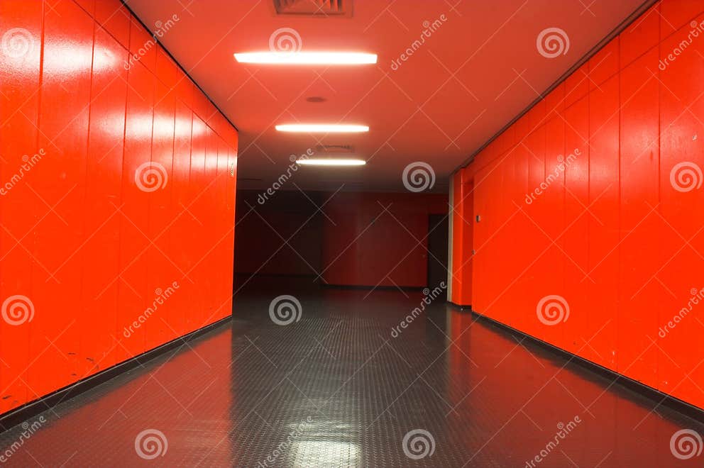 Red corridor stock photo. Image of interior, architecture - 2979662