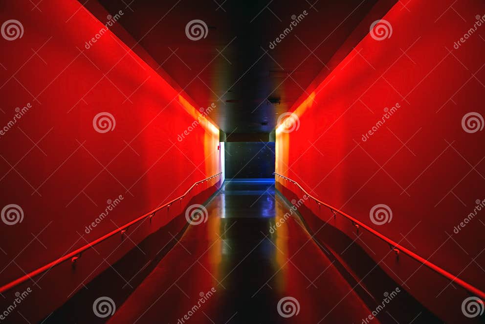 Red Corridor stock photo. Image of gala, bright, living - 49377784
