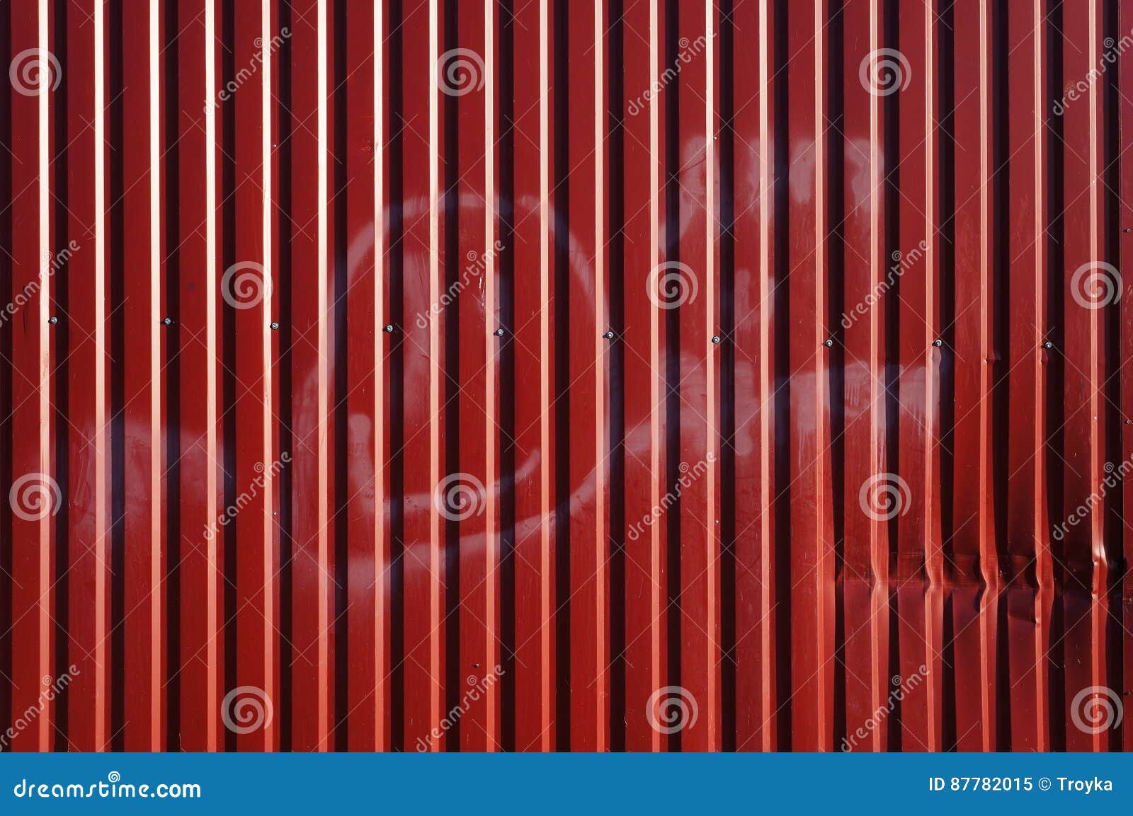 Red Corrugated Metal Sheet. Stock Image - Image of metal, metallic ...