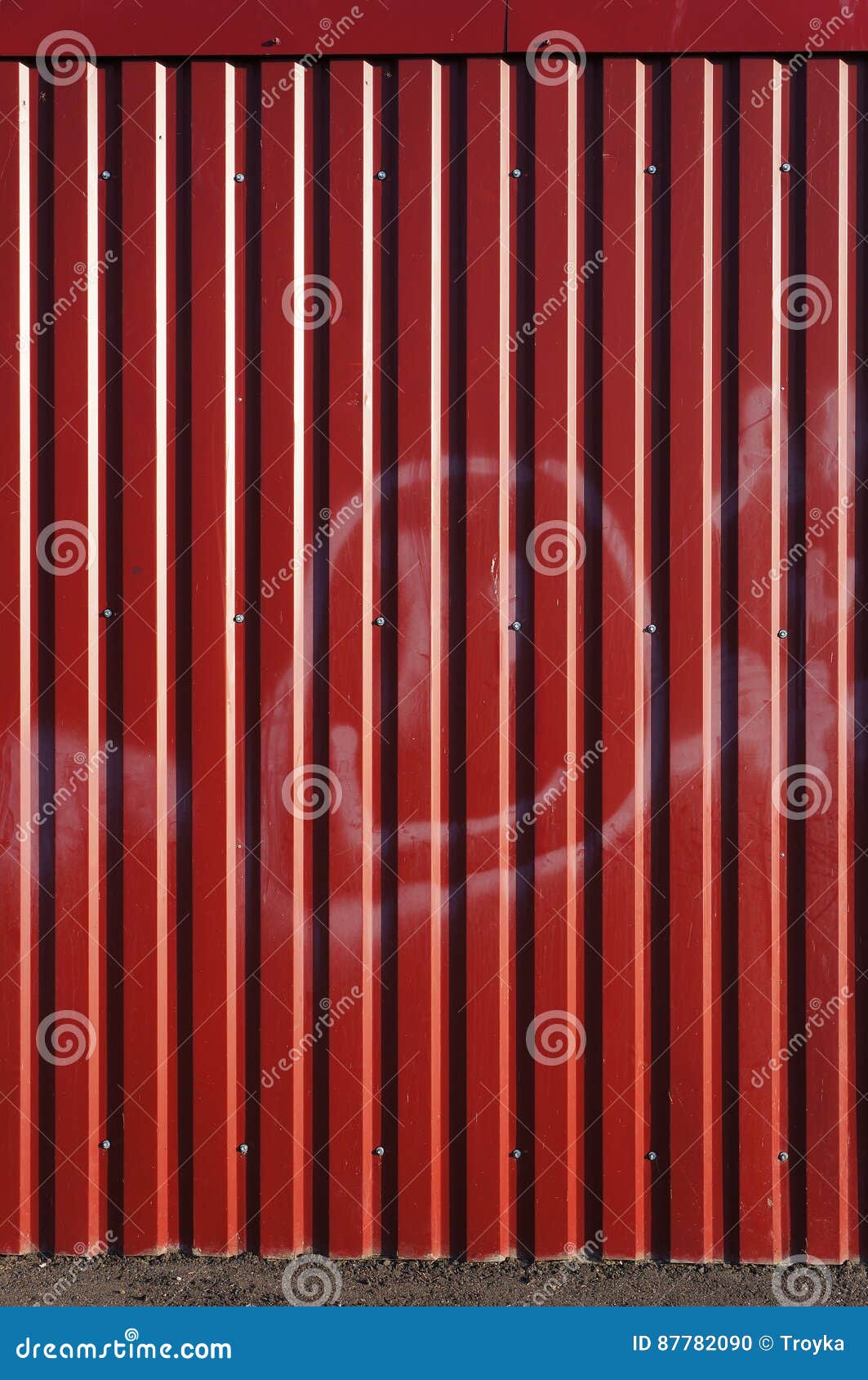 Red Corrugated Metal Sheet. Stock Photo - Image of metallic, painted ...