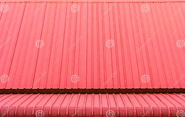 Red Corrugated Metal Sheets Roofs Stock Image - Image of metal, grooves ...