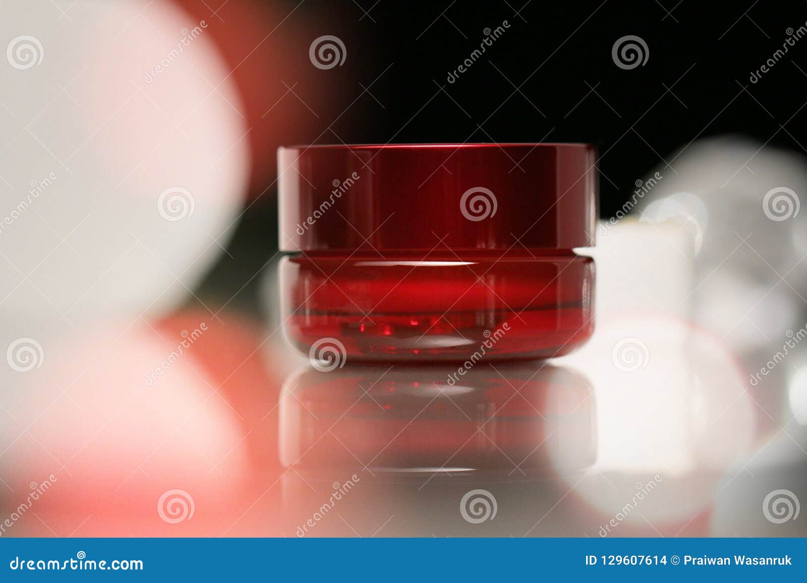 Red Cosmetic Package Shot 1 Stock Photo - Image of skincare ...