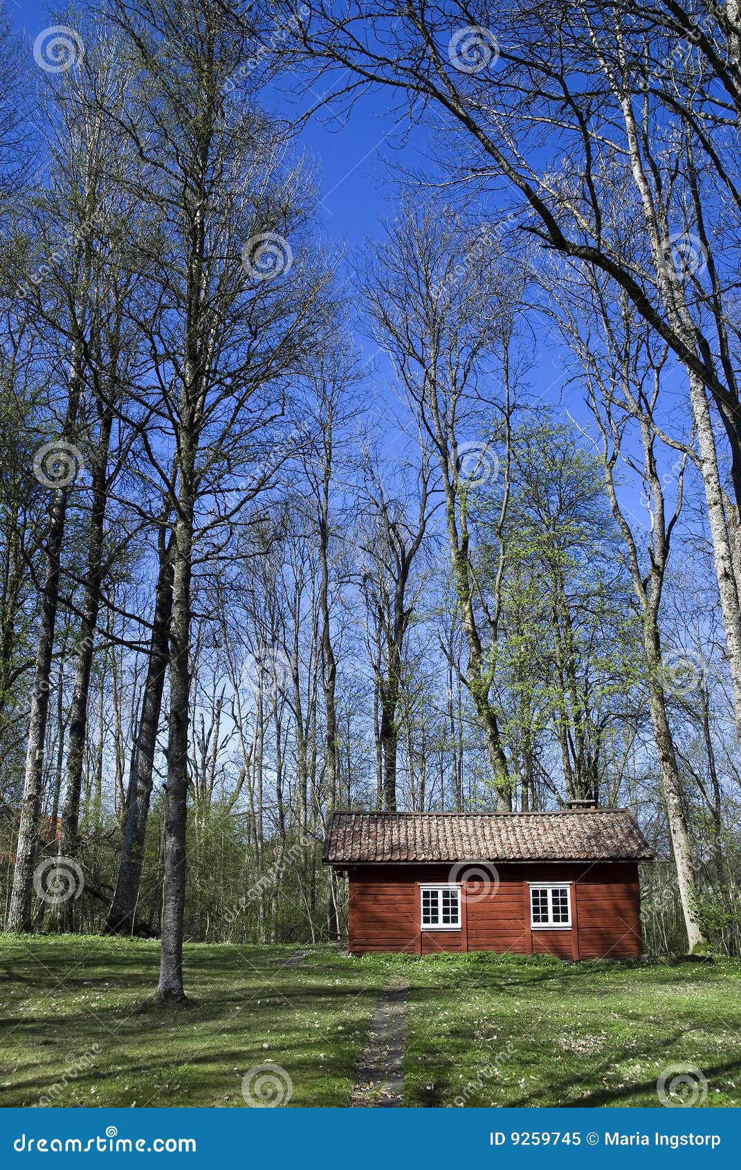 Red cottage stock image. Image of landscape, cottage, sweden - 9259745