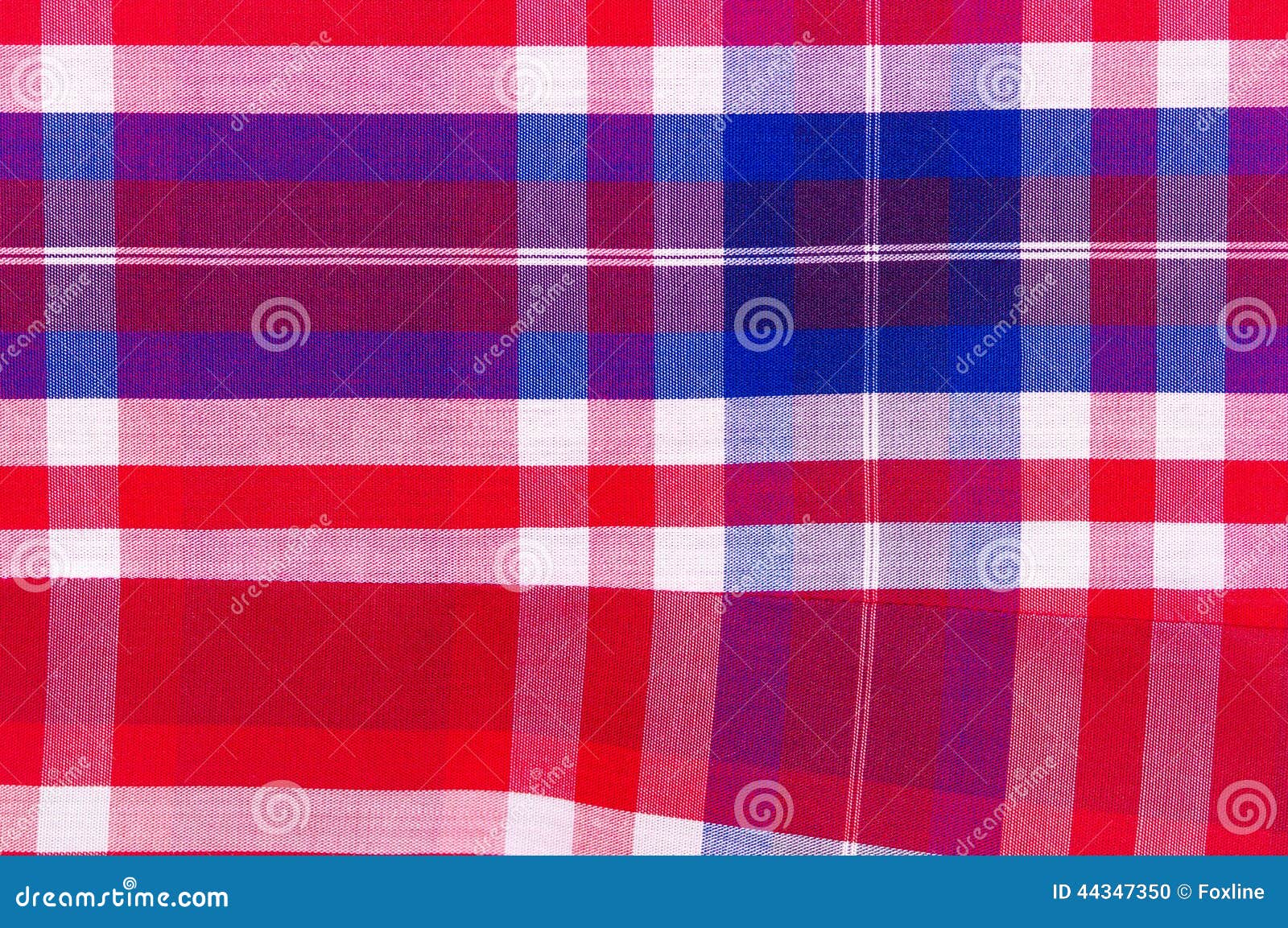 Red Cotton Cloth in Checked Stock Photo - Image of linen, frame: 44347350