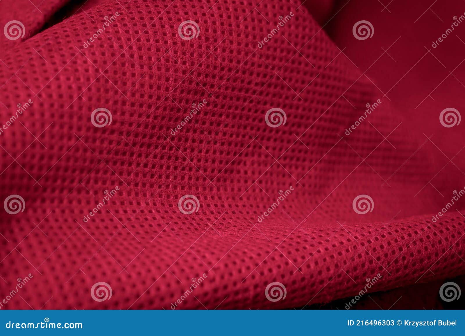 Red Cotton Fabric with Visible Details. Background or Textura Stock ...