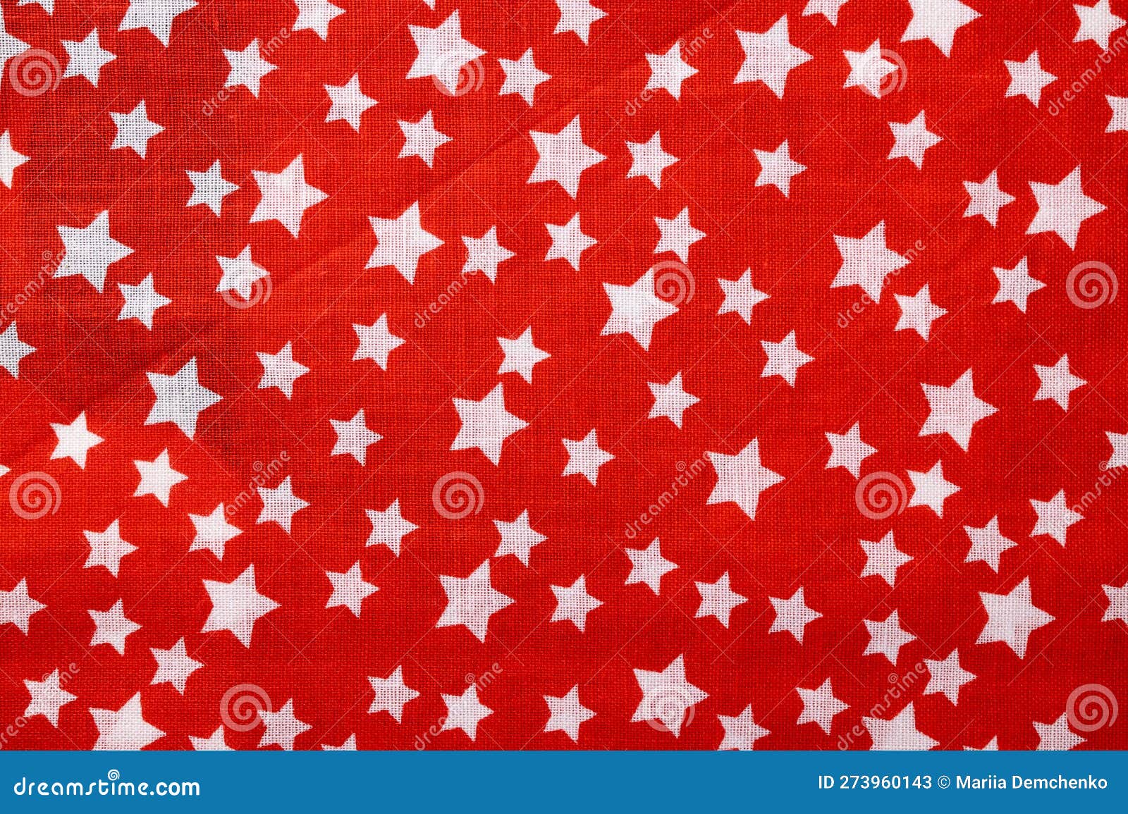 Red Cotton Texture with White Stars, Fabric Textile Background Stock ...