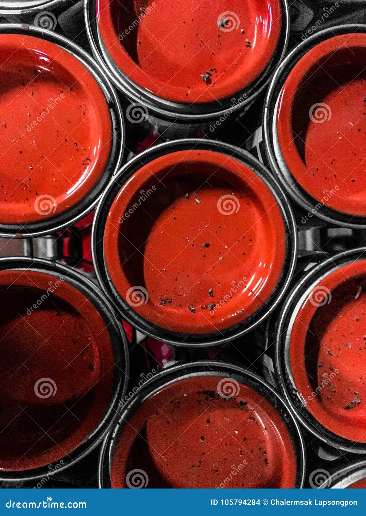 Red Cover of Cans.Circle Pattern. Stock Photo - Image of burgandy ...