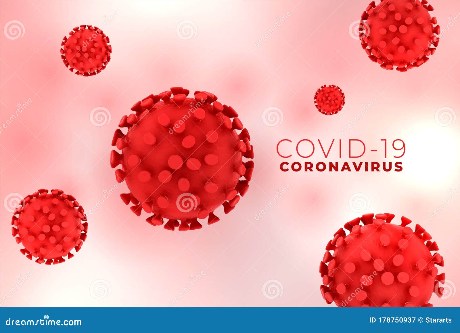 Red Coronavirus Spread Outbreak Background Poster Stock Vector ...