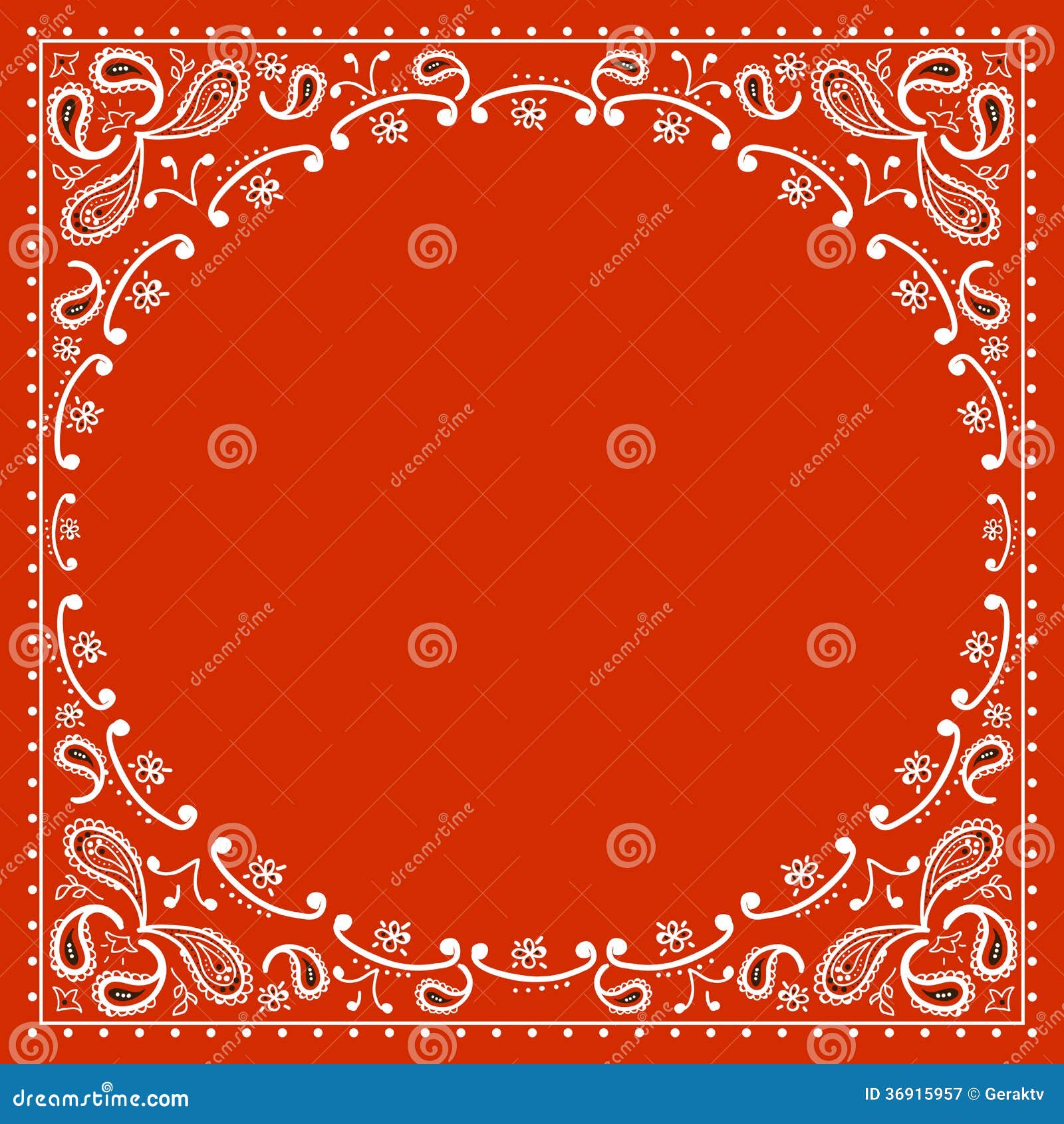 Red Bandana Border Clip Art