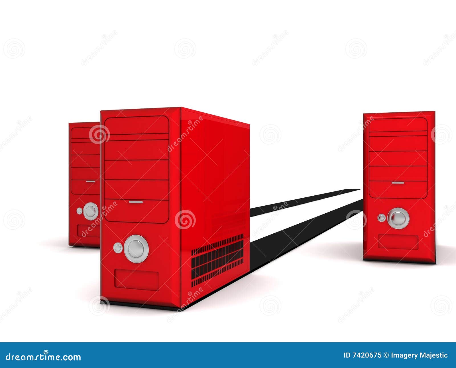 Red cpu with black stripes stock illustration. Illustration of desktop ...