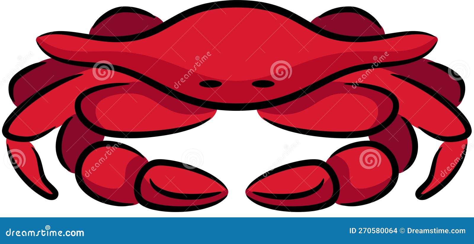 Red crab cartoon stock vector. Illustration of astrology - 270580064