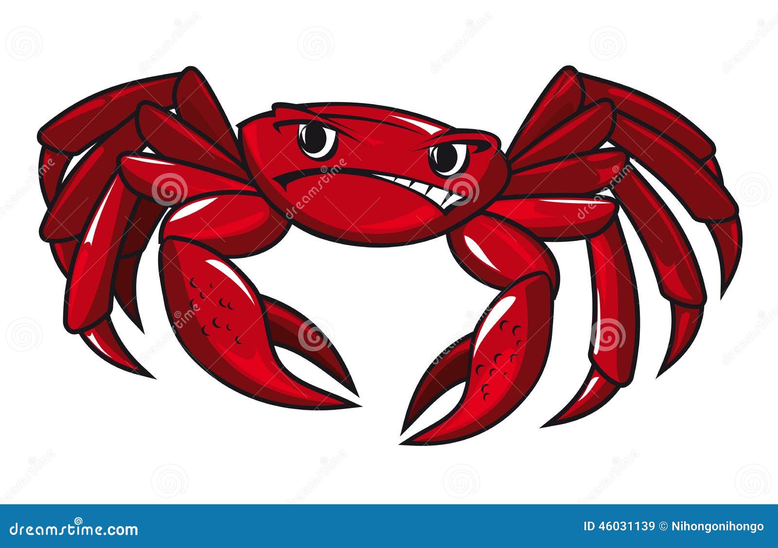 Red crab stock vector. Illustration of animal, reef, design - 46031139