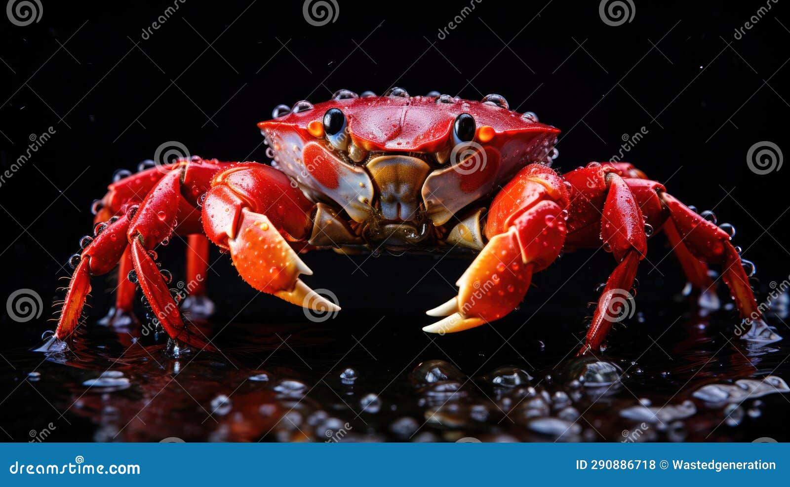 Red Crab in a Dramatic Studio Shot, Defying Gravity with Style Stock ...