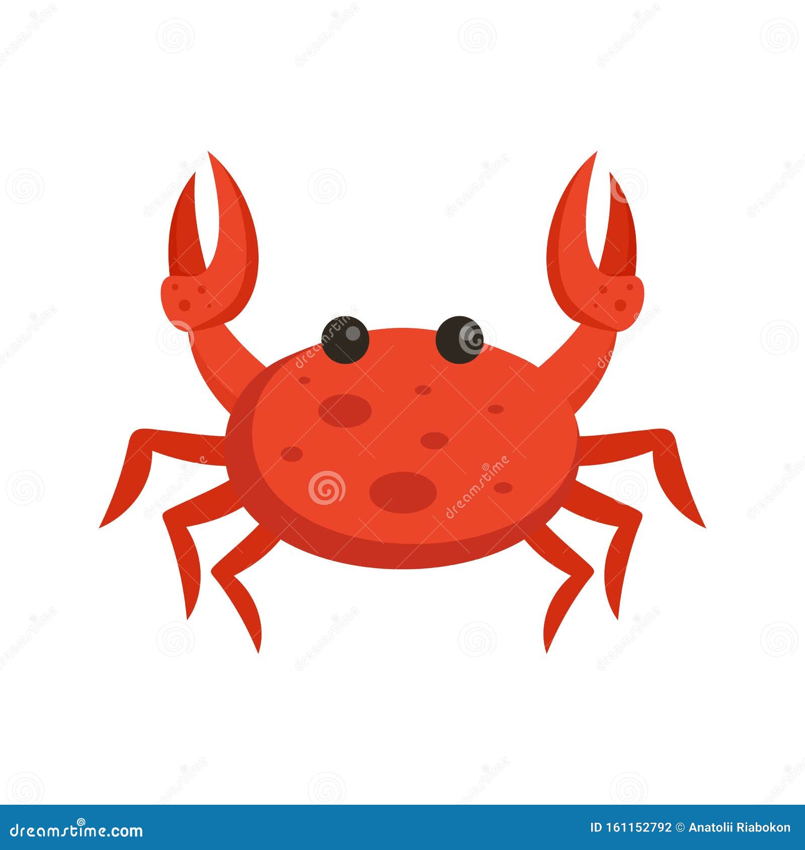 Red crab icon, flat style stock vector. Illustration of ocean - 161152792 Red crab icon, flat style stock vector. Illustration of ocean - 161152792