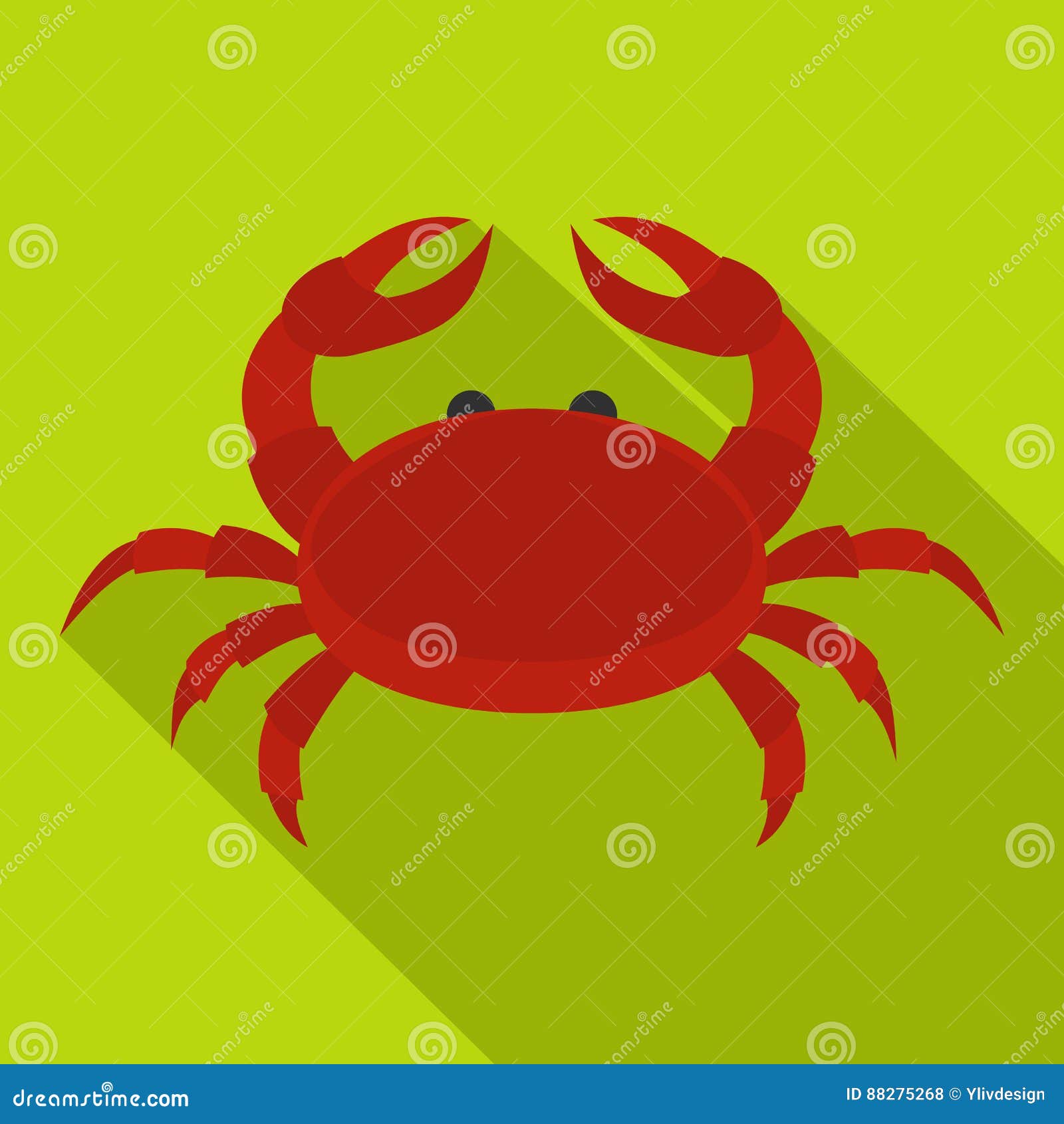 Red crab icon, flat style stock vector. Illustration of claw - 88275268 Red crab icon, flat style stock vector. Illustration of claw - 88275268