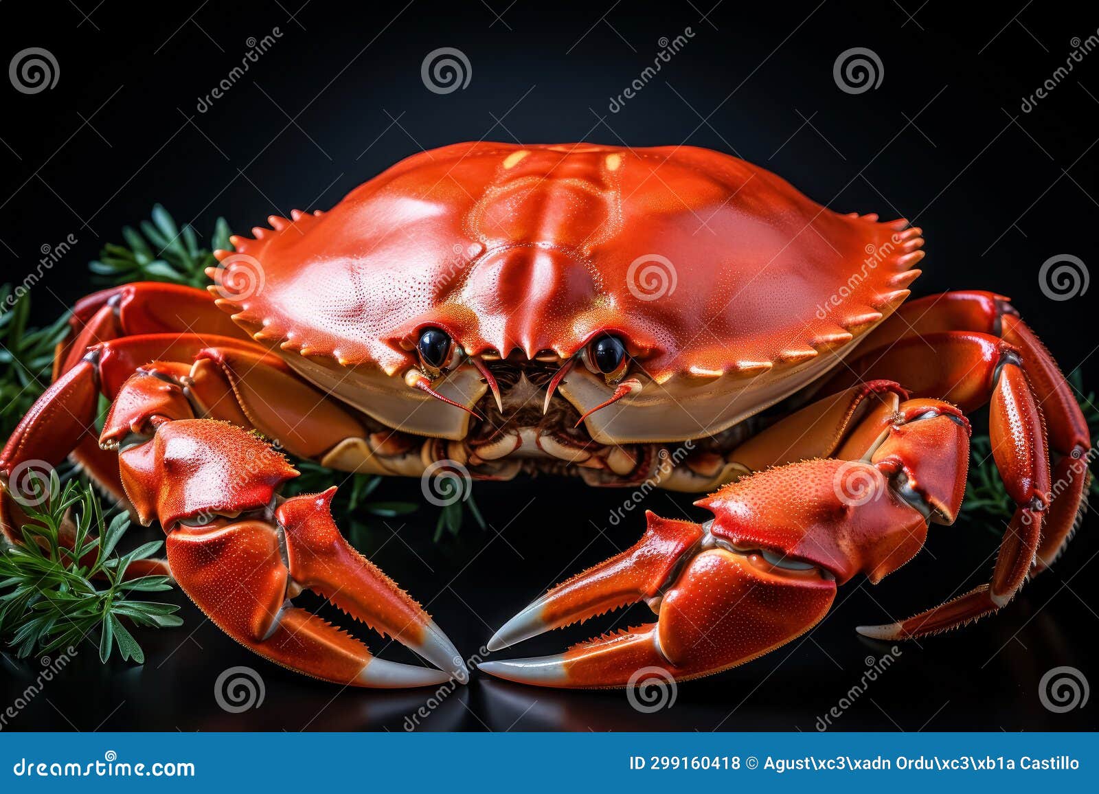 Red Crab in Its Natural Environment. Stock Photo - Image of seafood ...