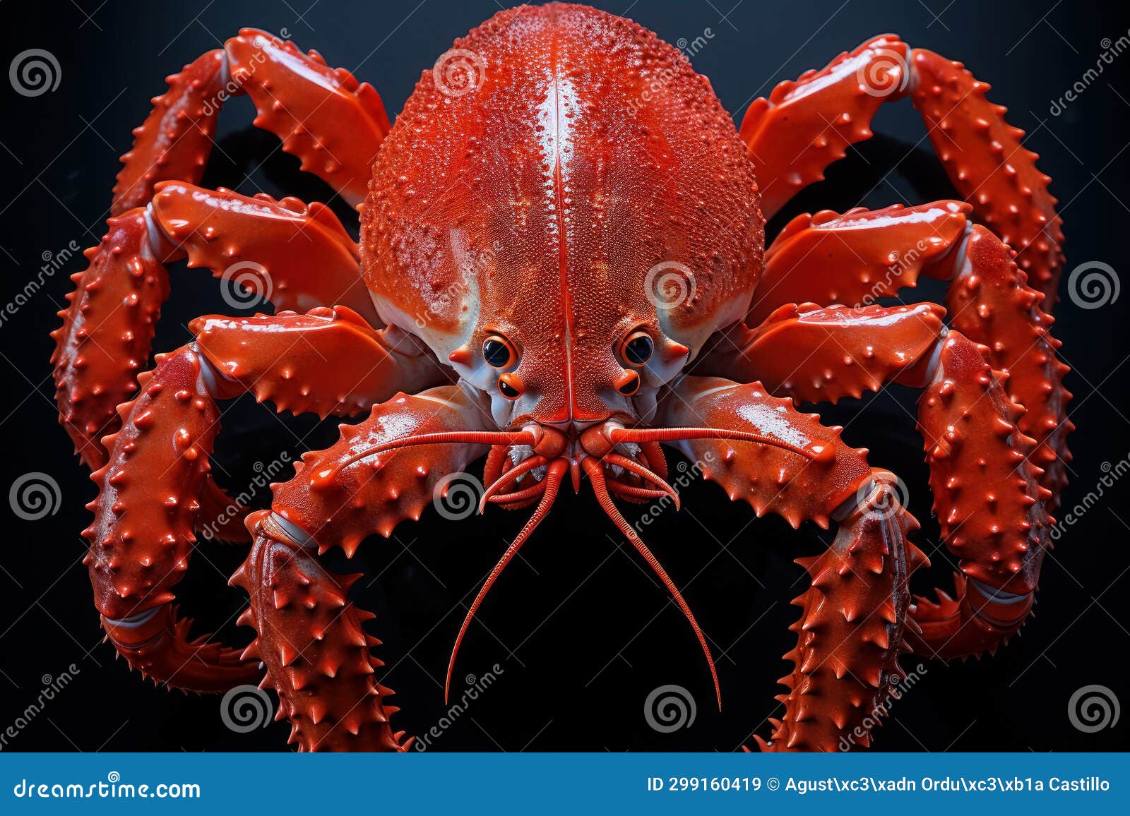 Red Crab in Its Natural Environment. Stock Image - Image of wildlife ...