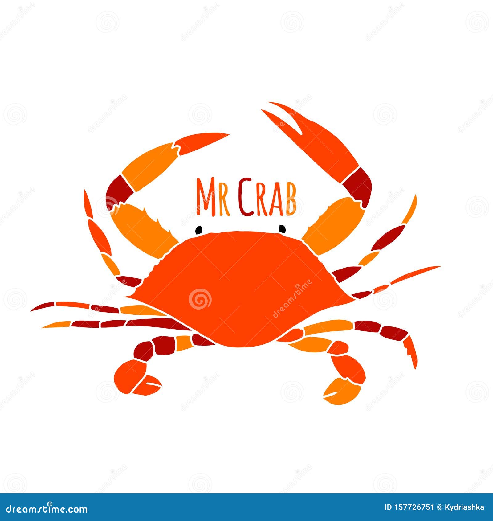 Red Crab, Sketch for Your Design Stock Vector - Illustration of gourmet ...