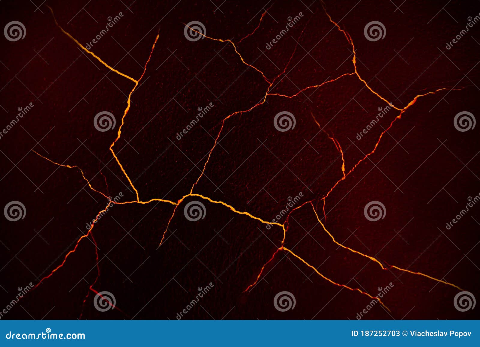 The Red Crack Abstract for Background Stock Image - Image of black ...