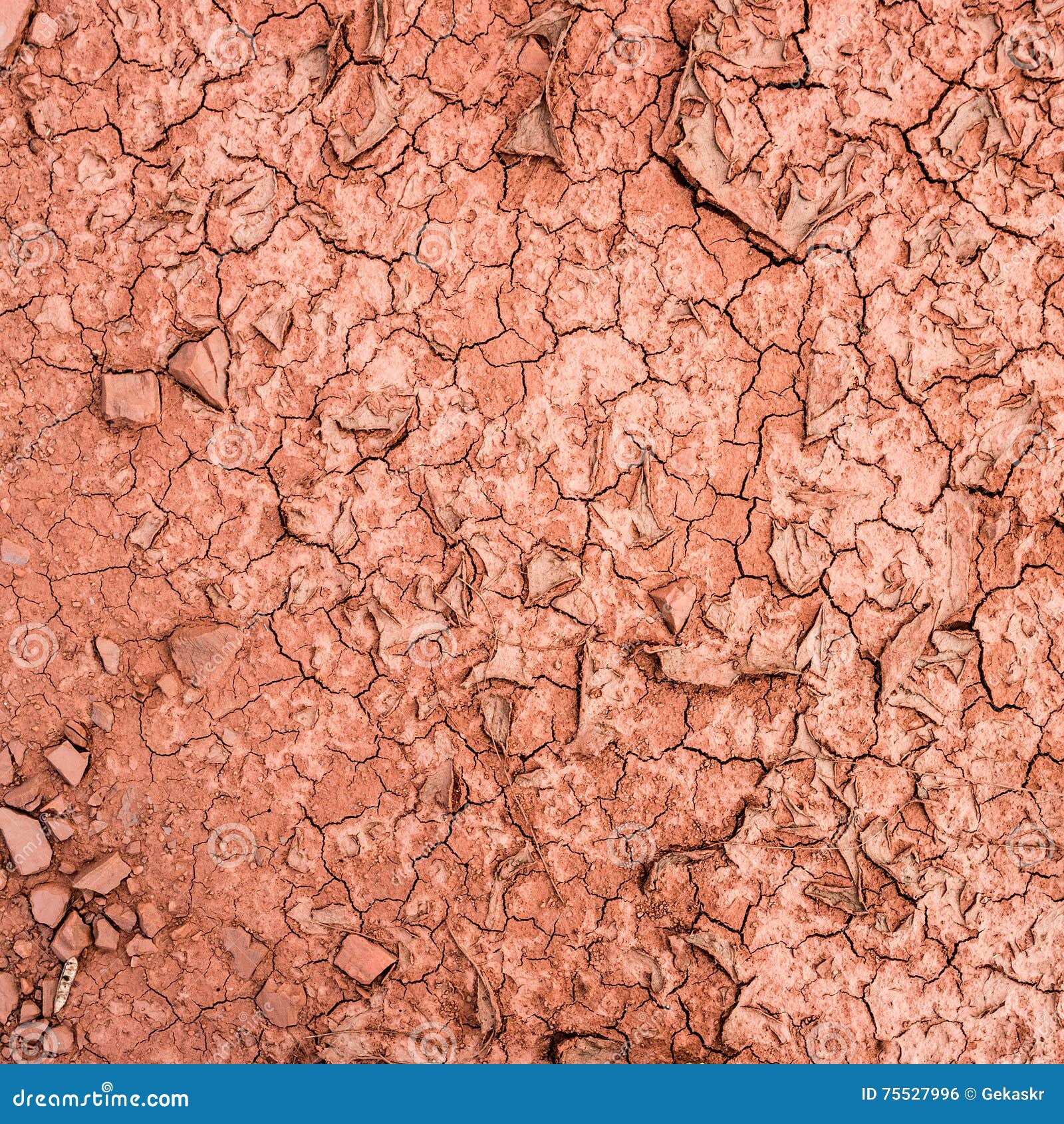 Red Cracked Ground in Iron Ore Stock Photo - Image of material ...