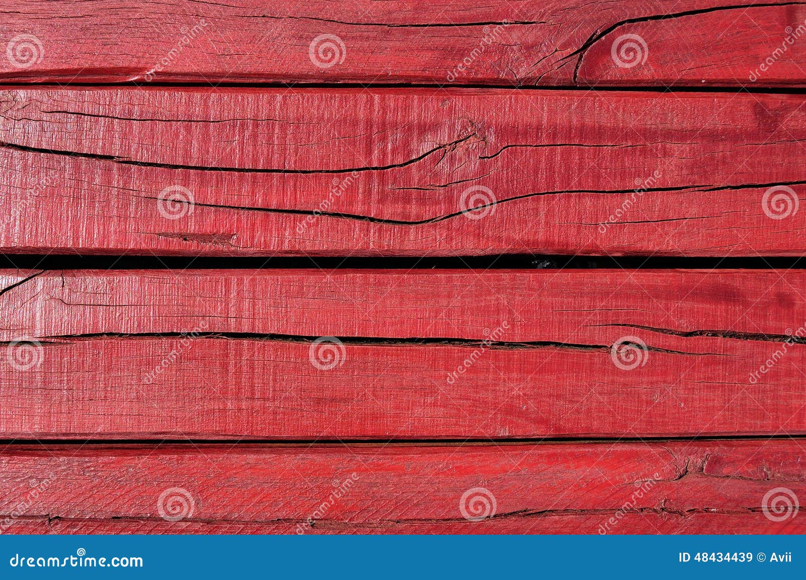 Red Cracked Wooden Boarding Stock Image - Image of discolored, rough ...