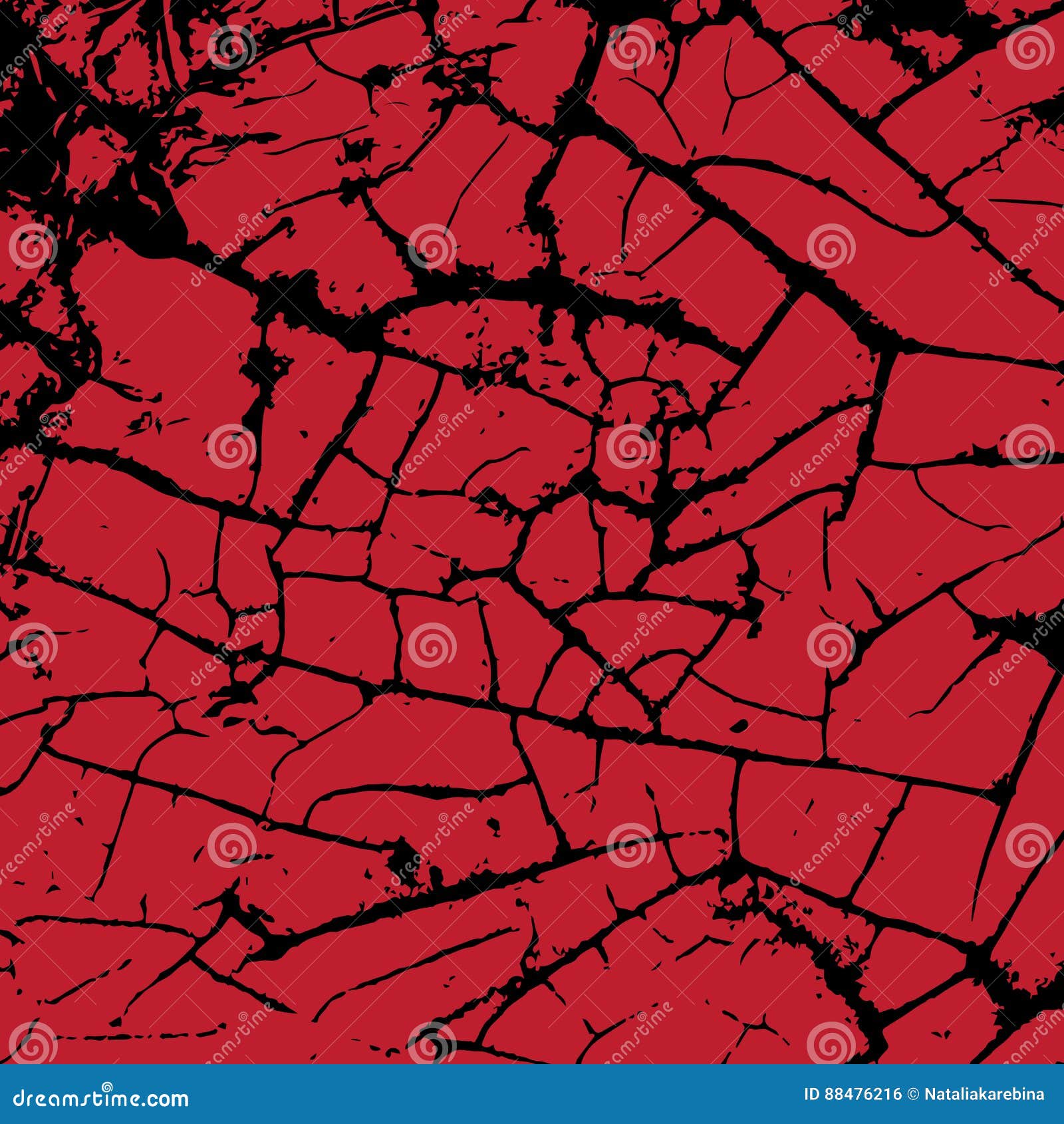 Red Cracking Texture. Grunge Background. Pattern with Cracks Stock ...