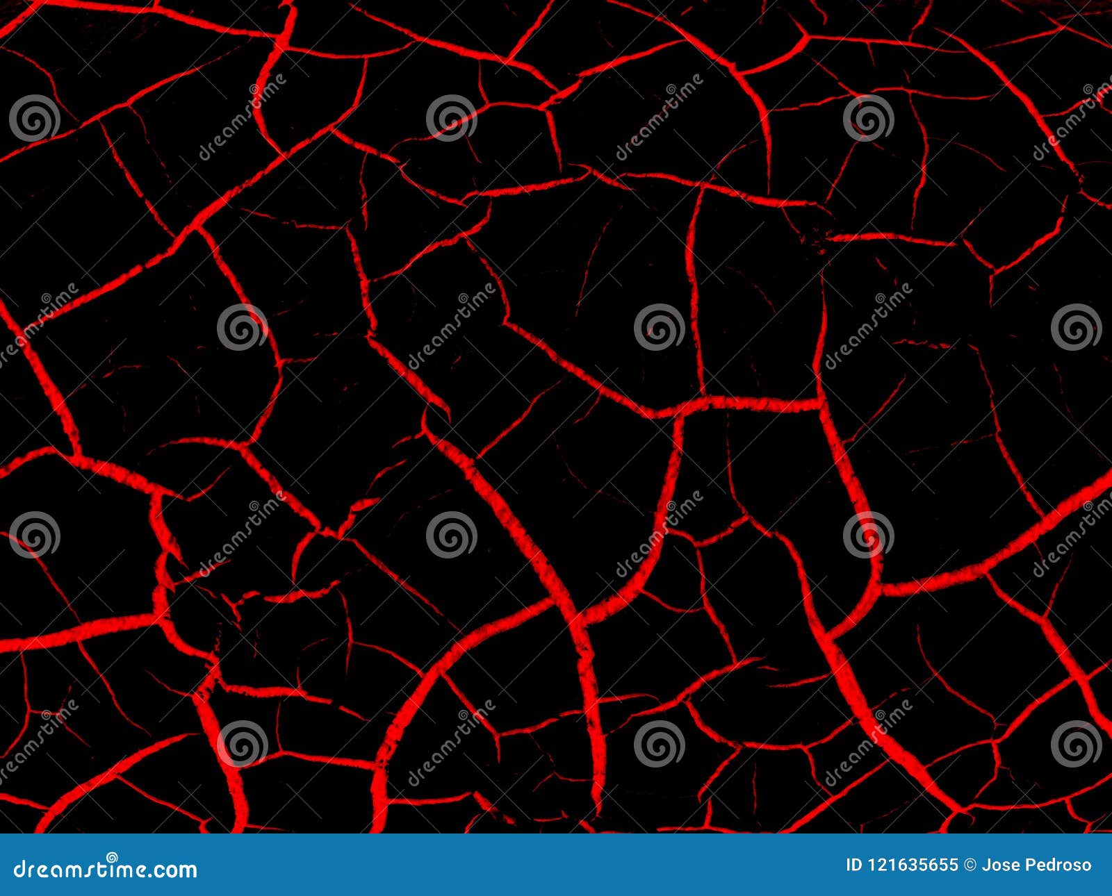 Red Cracks on Black Background Stock Image - Image of texture, rough ...