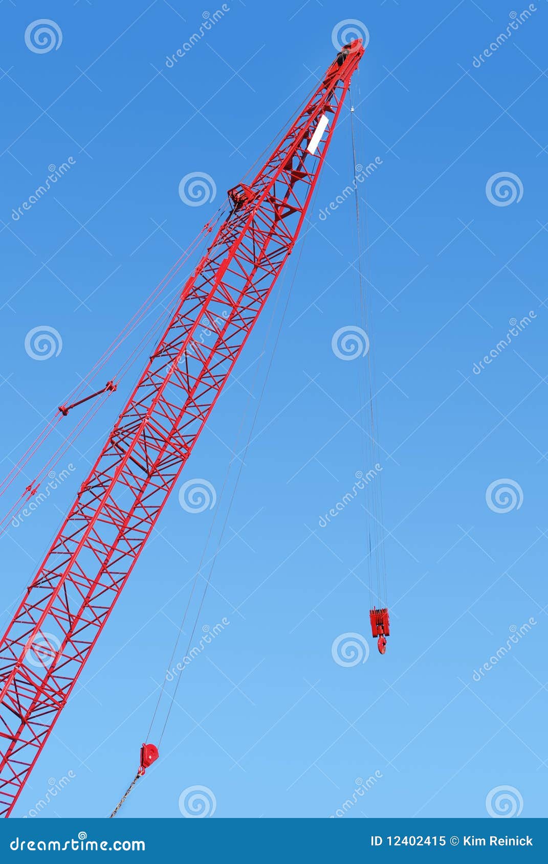 Red Crane stock image. Image of construction, working - 12402415