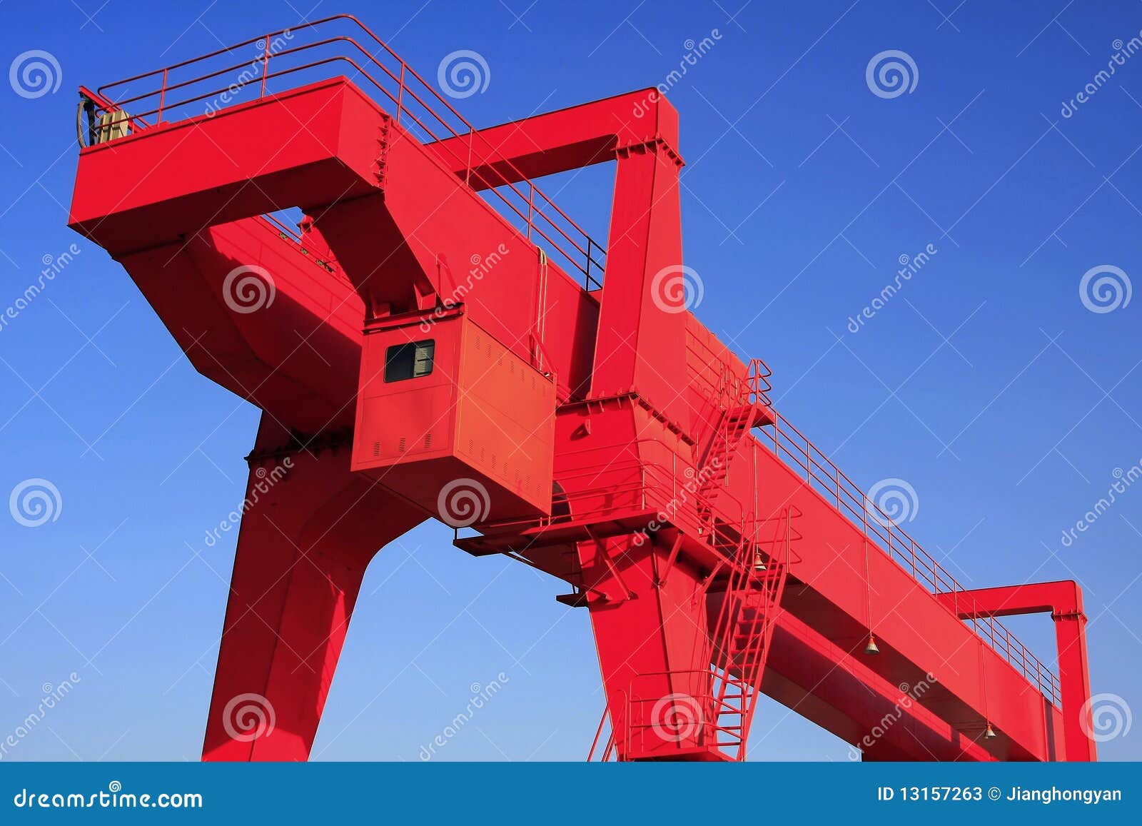 Red crane stock image. Image of blue, activity, high - 13157263