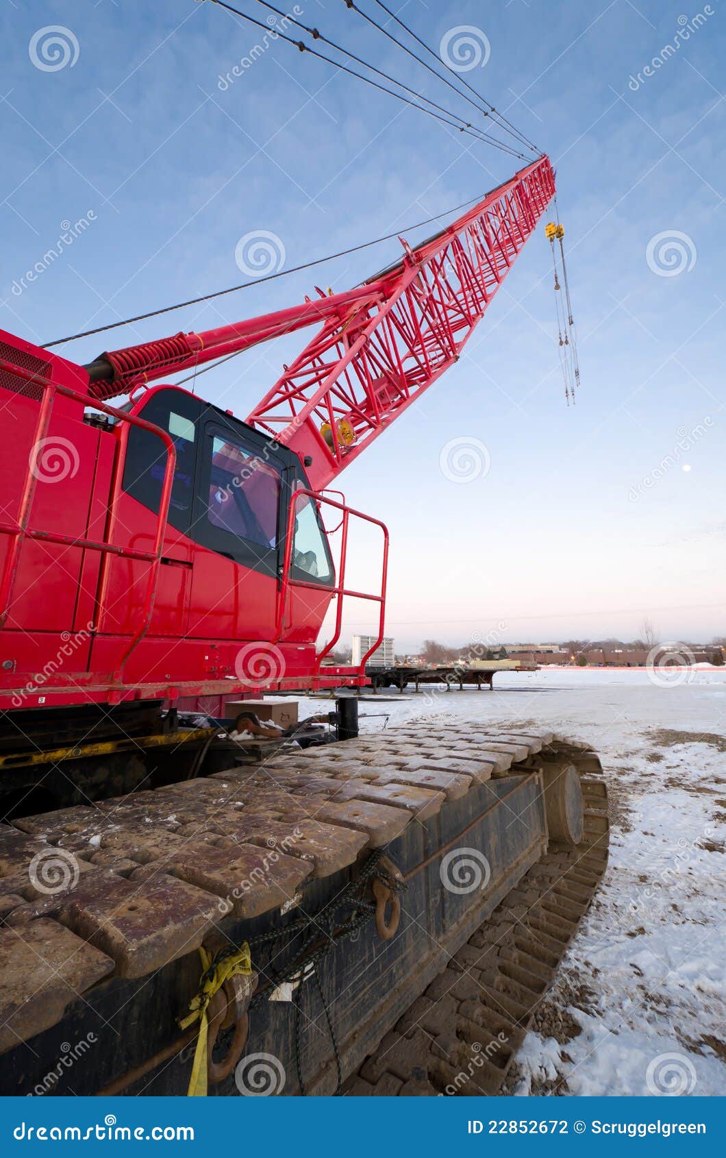 Red Crane stock photo. Image of heavy, builder, project - 22852672